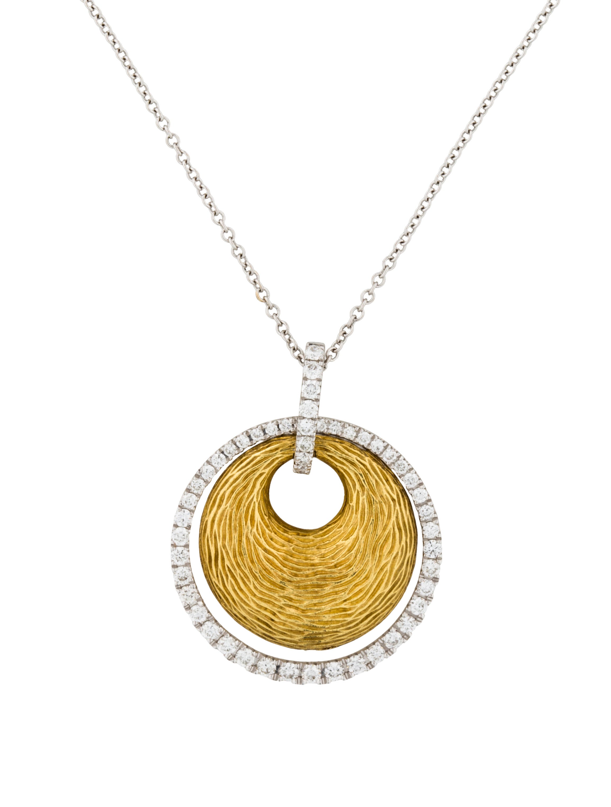 Simon G. 18K Diamond Geometric Pendant Necklace - Necklaces ...