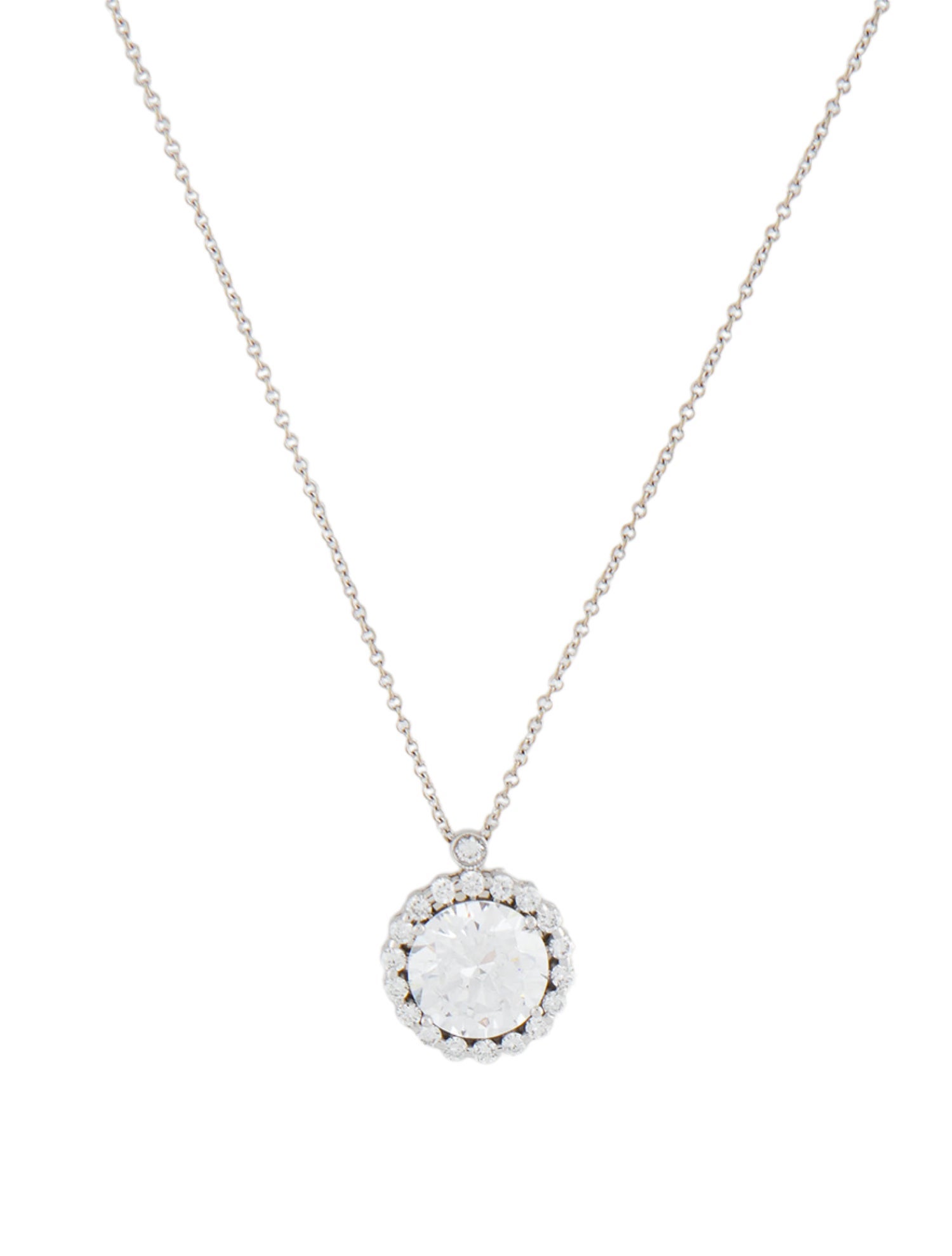 Simon G. 18K Cubic Zirconia & Diamond Pendant Necklace - 18K White Gold ...