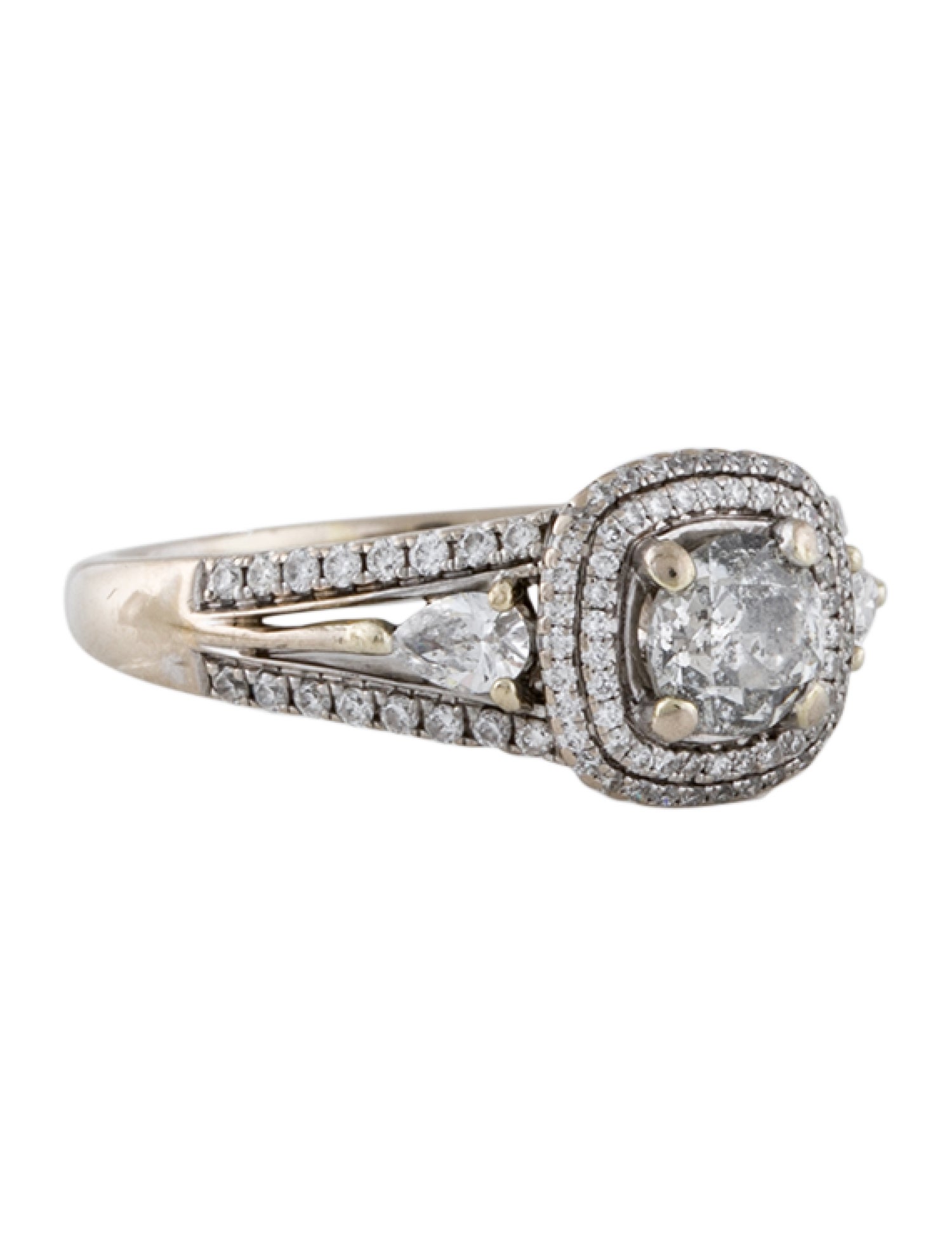 Simon G. 18K Diamond Engagement Ring - Rhodium-Plated 18K White Gold ...