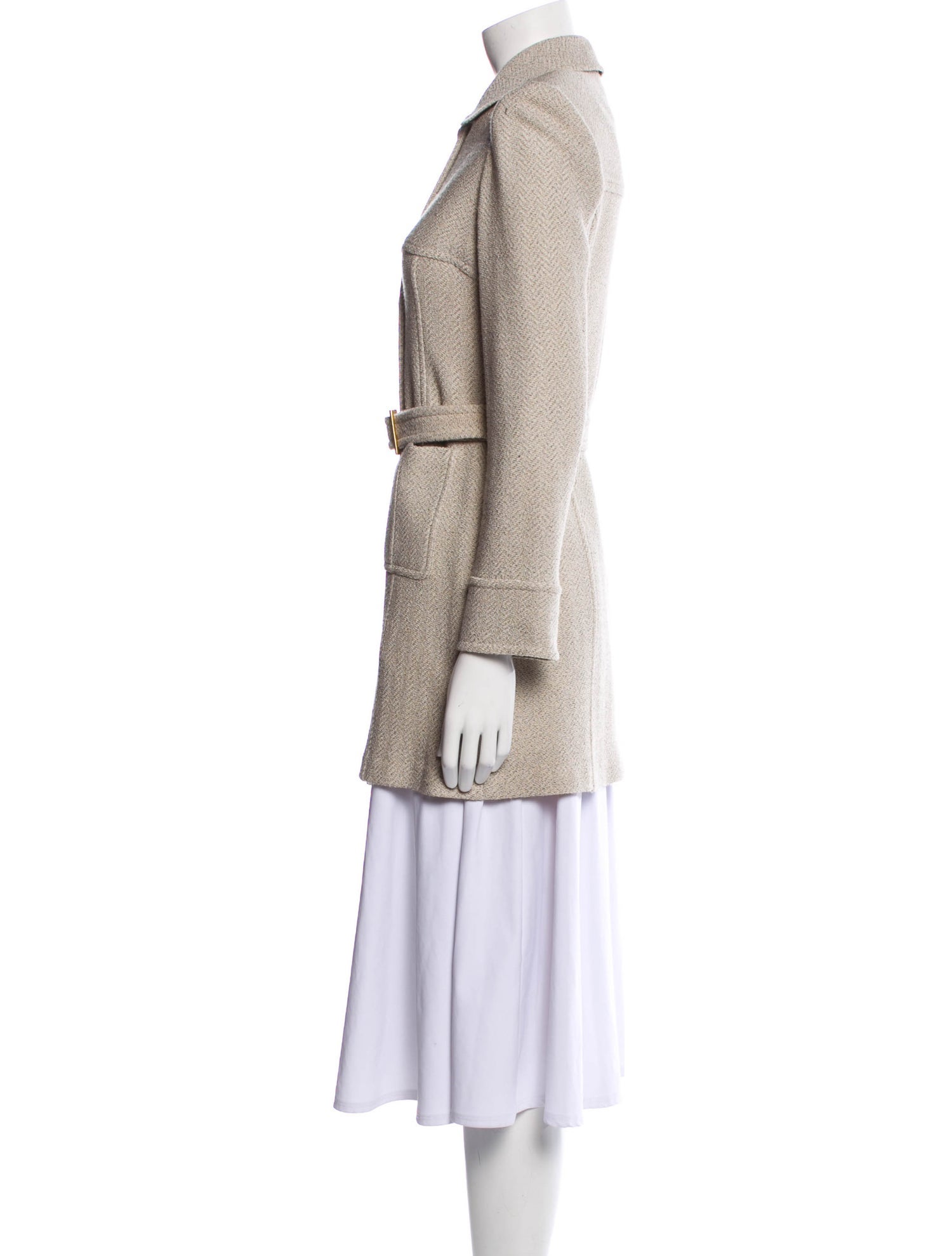 St. John Tweed Pattern Coat - Blue Coats, Clothing - STJ214444 | The ...