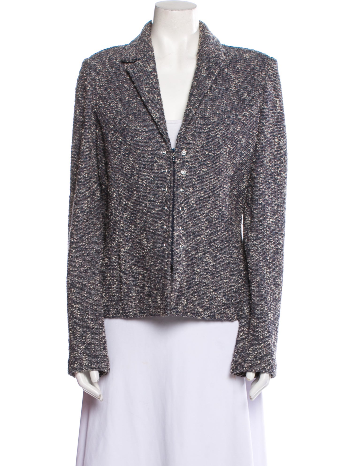 St. John Collection Tweed Pattern Jacket - Blue Jackets, Clothing - SJCTJ69087 | The RealReal