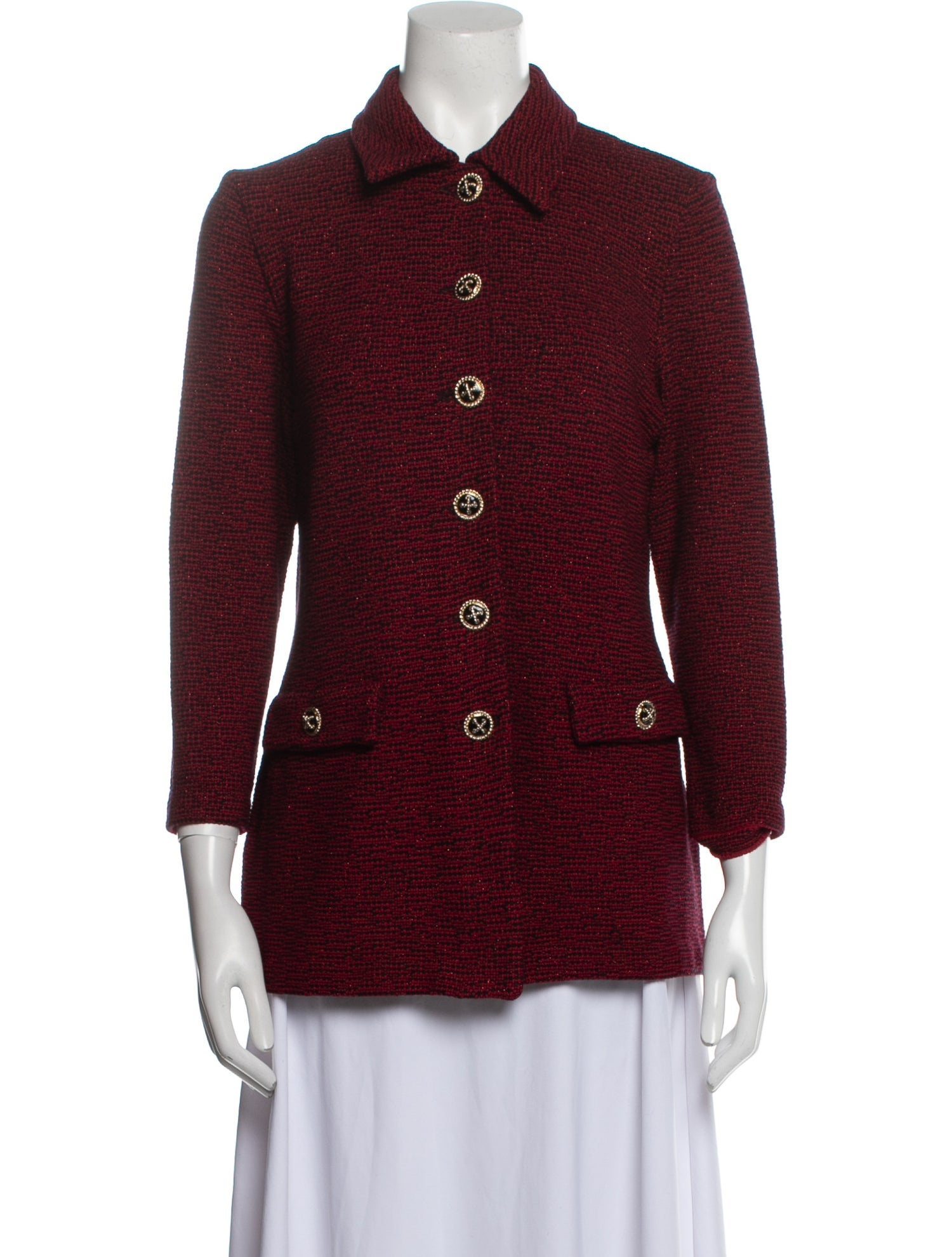 St. John Collection Tweed Pattern Jacket - Metallic Jackets, Clothing ...