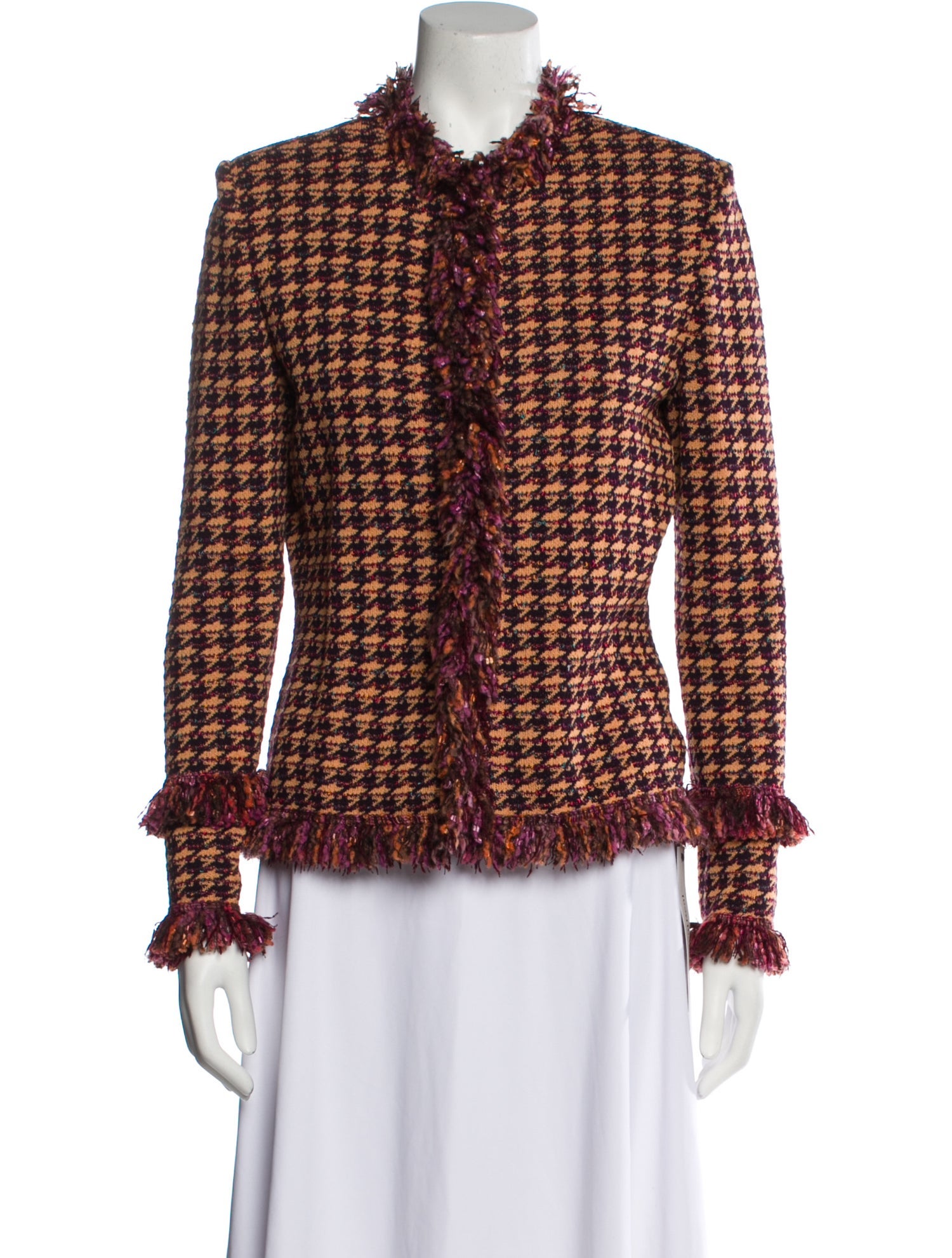 St. John Collection Tweed Pattern Jacket - Orange Jackets, Clothing ...