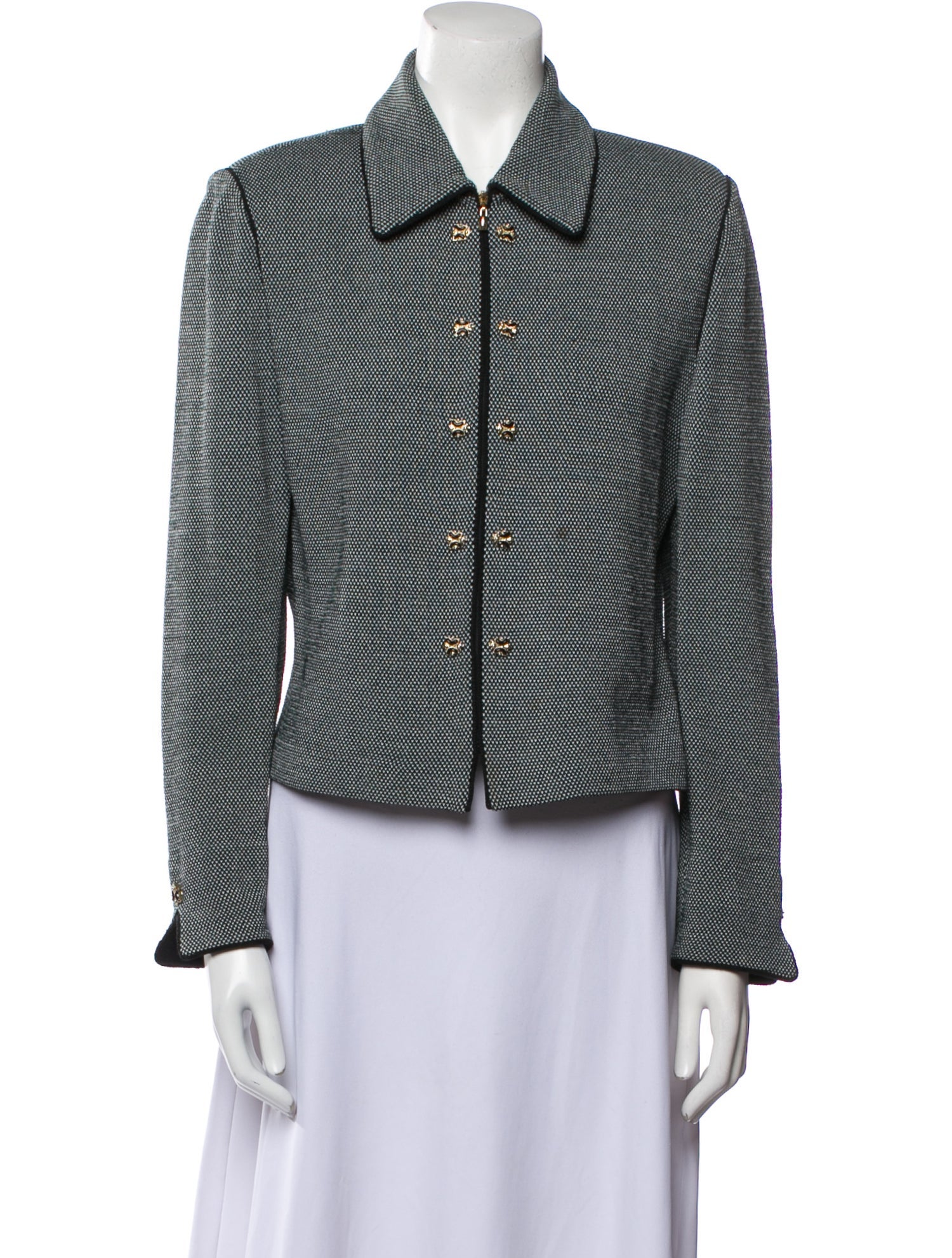 St. John Collection Polka Dot Print Jacket - Green Jackets, Clothing ...