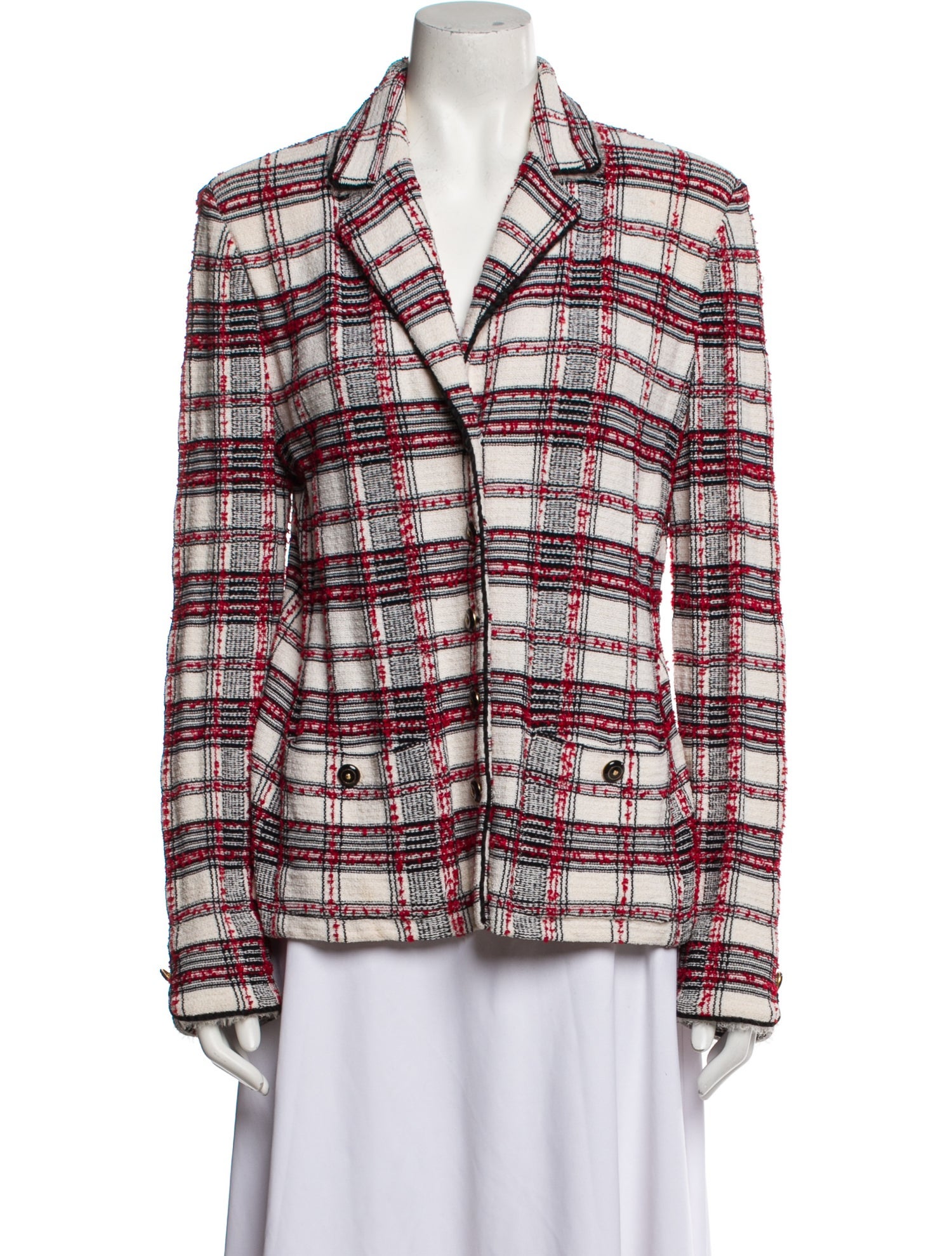 Marc Jacobs Tweed Pattern Blazer - Brown Jackets, Clothing - MAR189798 ...