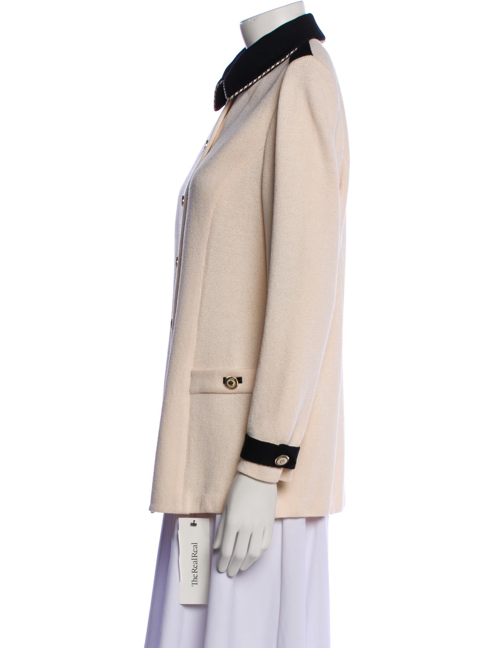 St. John Collection Wool Striped Evening Jacket - Neutrals Jackets ...