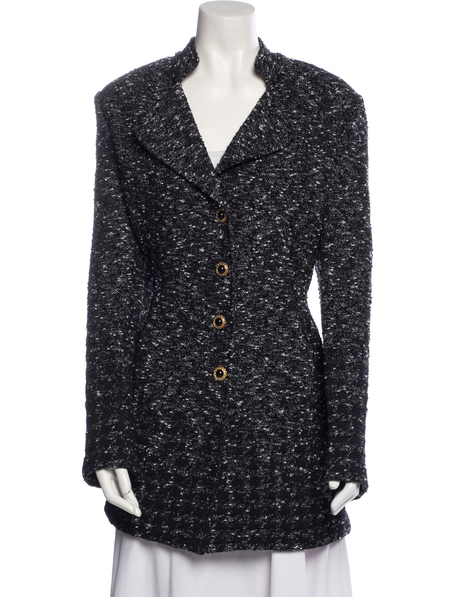 St. John Collection Tweed Pattern Jacket - Black Jackets, Clothing ...