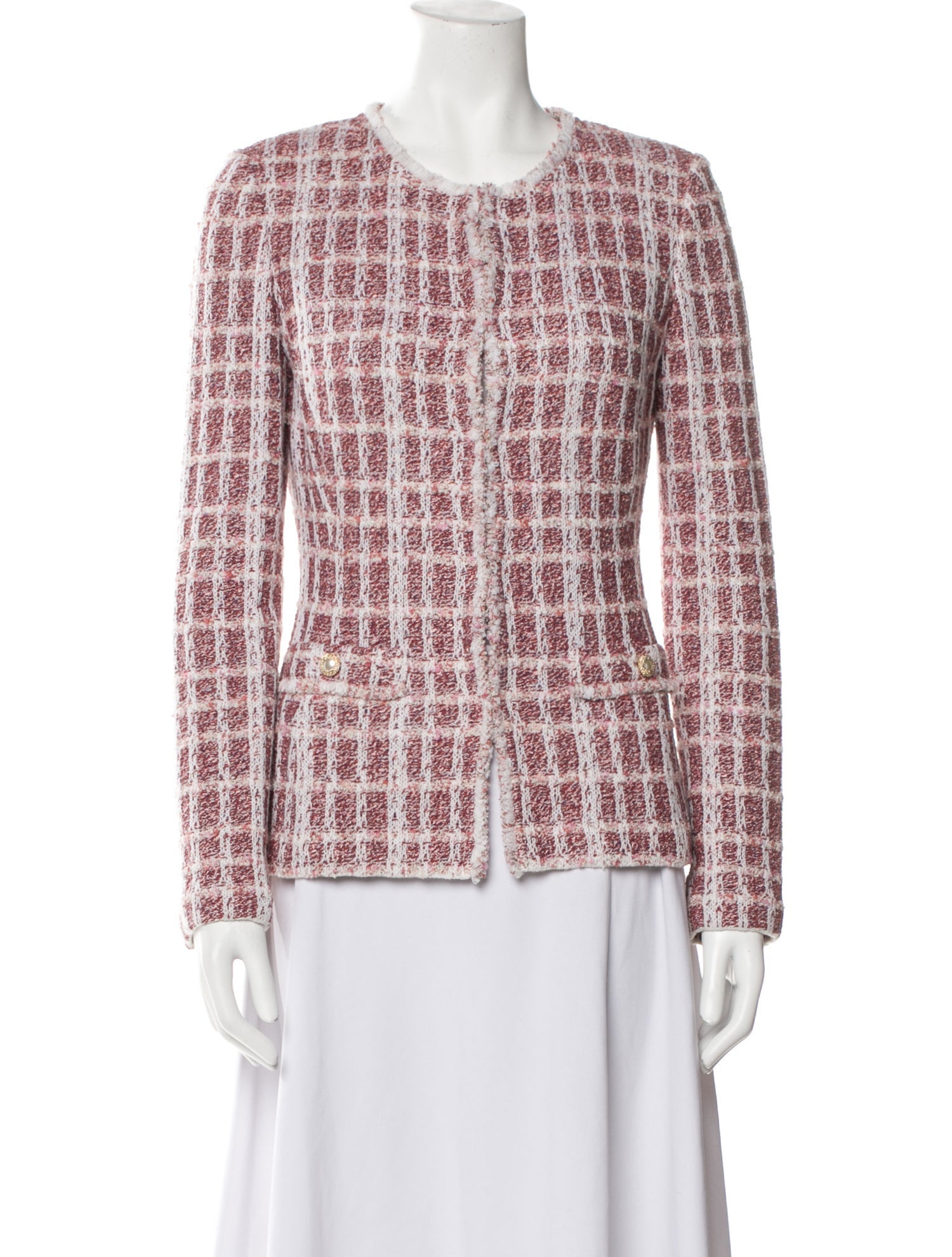 St. John Collection Tweed Pattern Jacket - Pink Jackets, Clothing ...