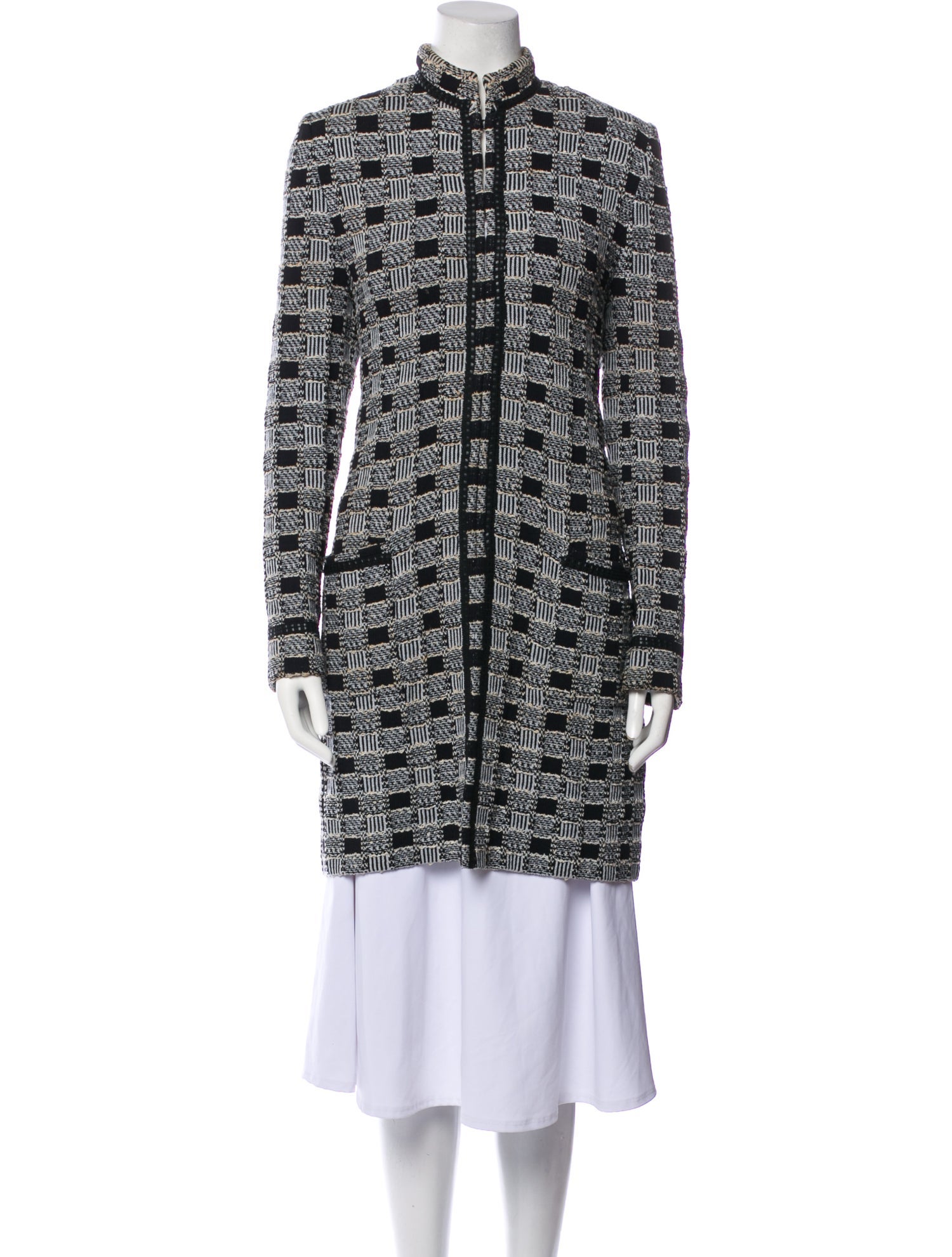 St. John Collection Tweed Pattern Coat - Blue Coats, Clothing ...