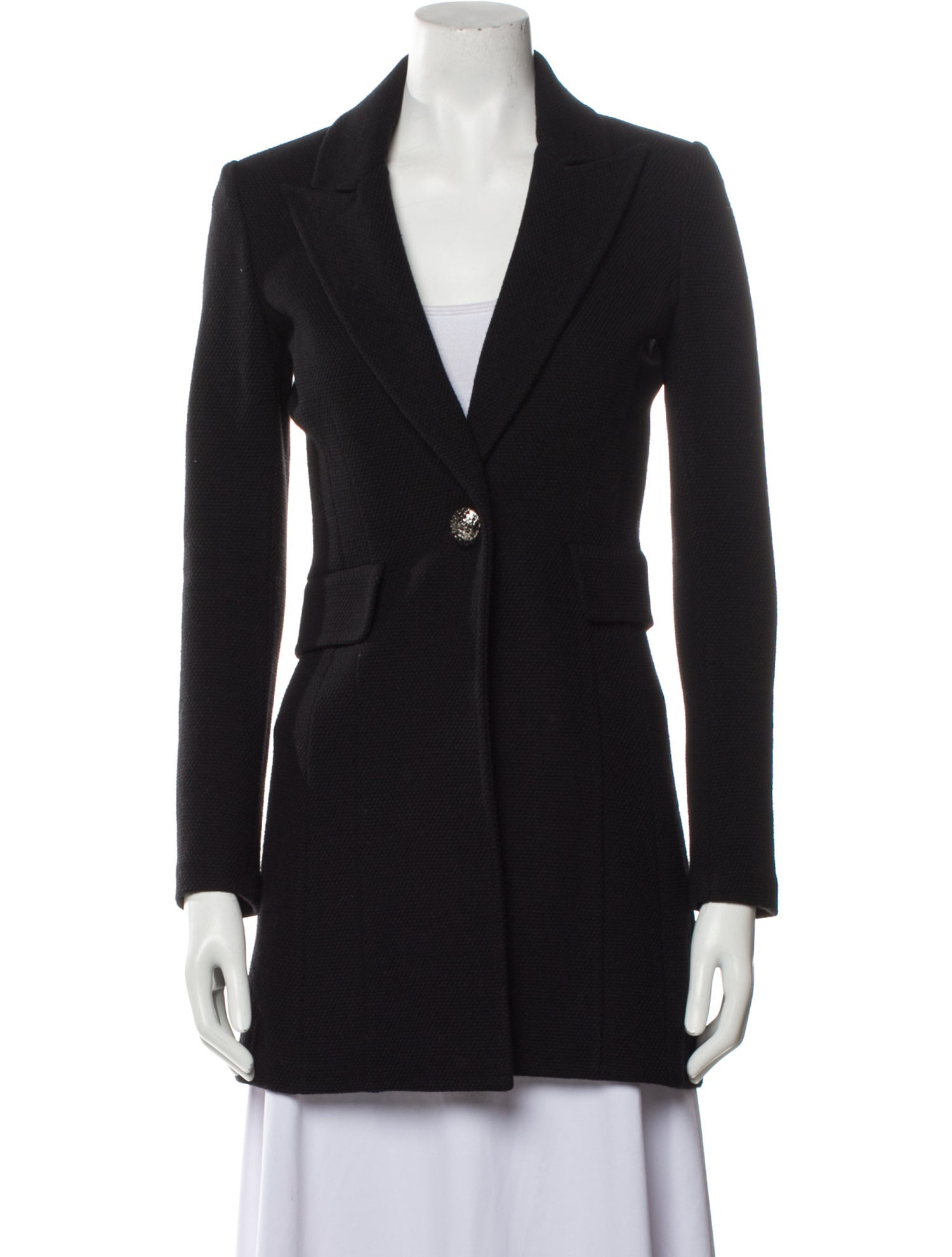 St. John Caviar Wool Coat - Black Coats, Clothing - SJCTO24804 | The ...