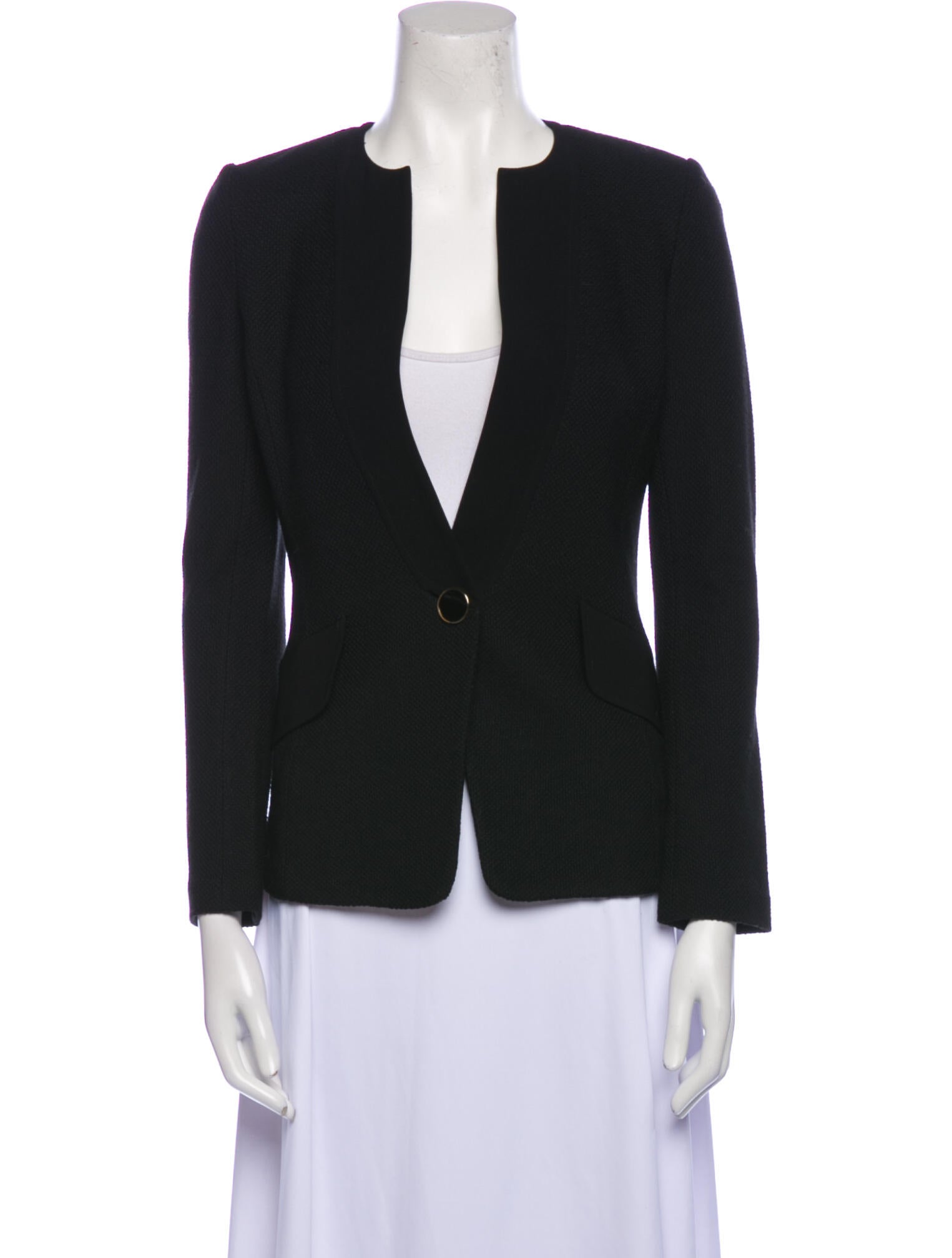 St. John Caviar Wool Jacket - Black Jackets, Clothing - SJCTO25423 ...