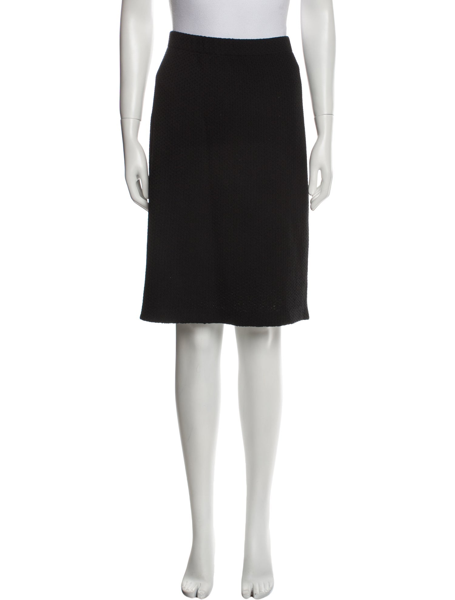 St. John Caviar Wool Knee-Length Skirt - Black Skirts, Clothing ...
