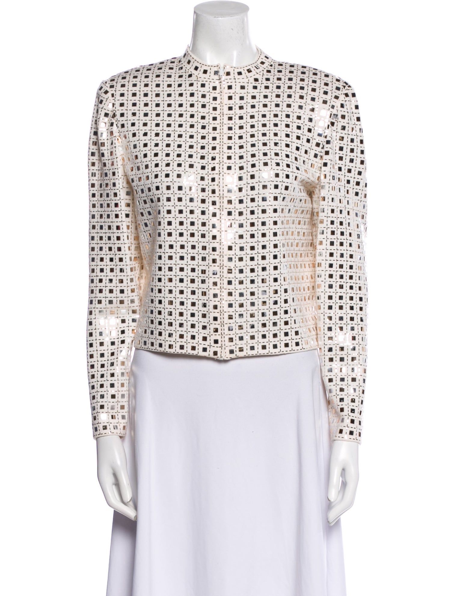 St. John Evening Wool Printed Evening Jacket - Metallic Jackets ...