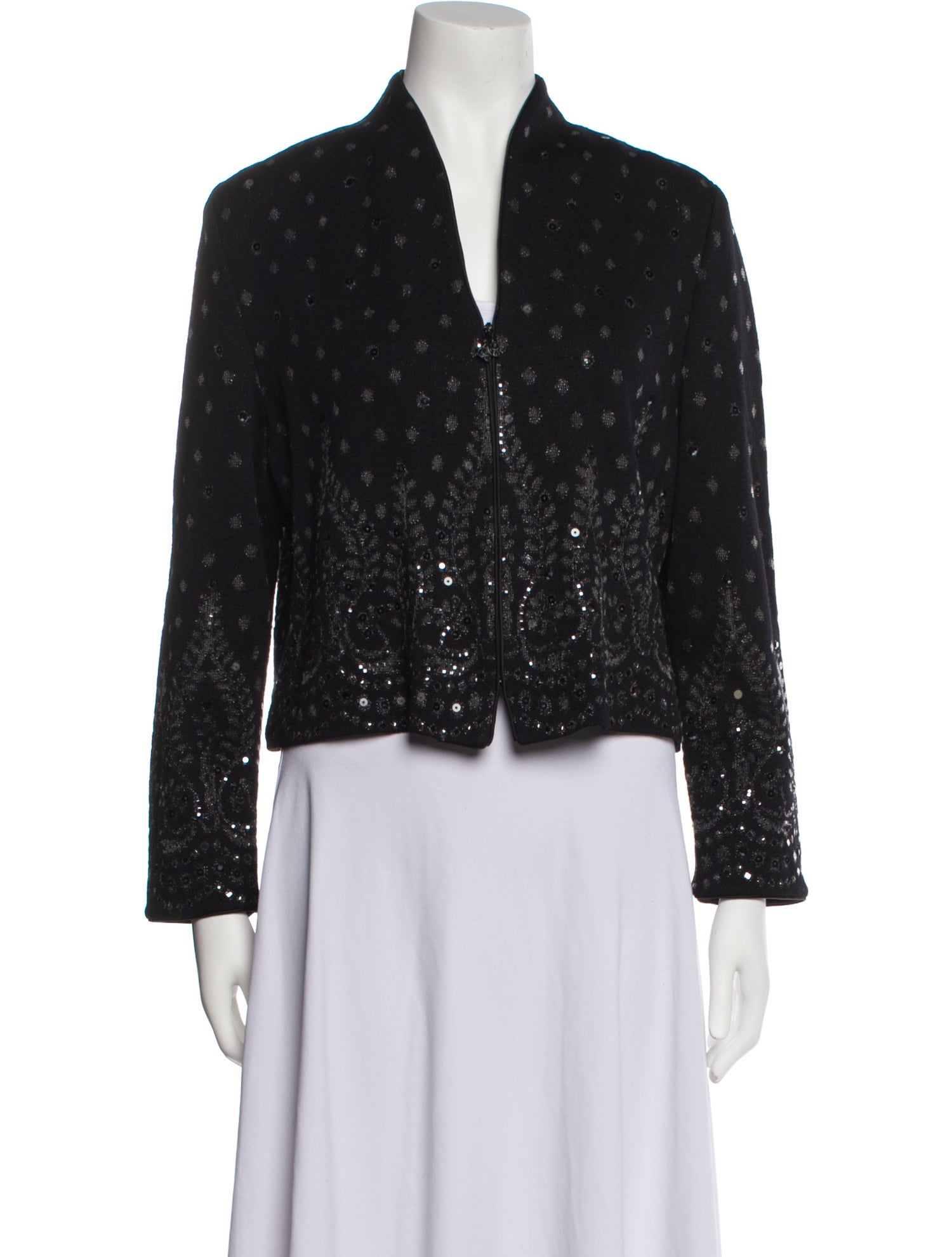 St. John Evening Printed Evening Jacket - Black Jackets, Clothing ...