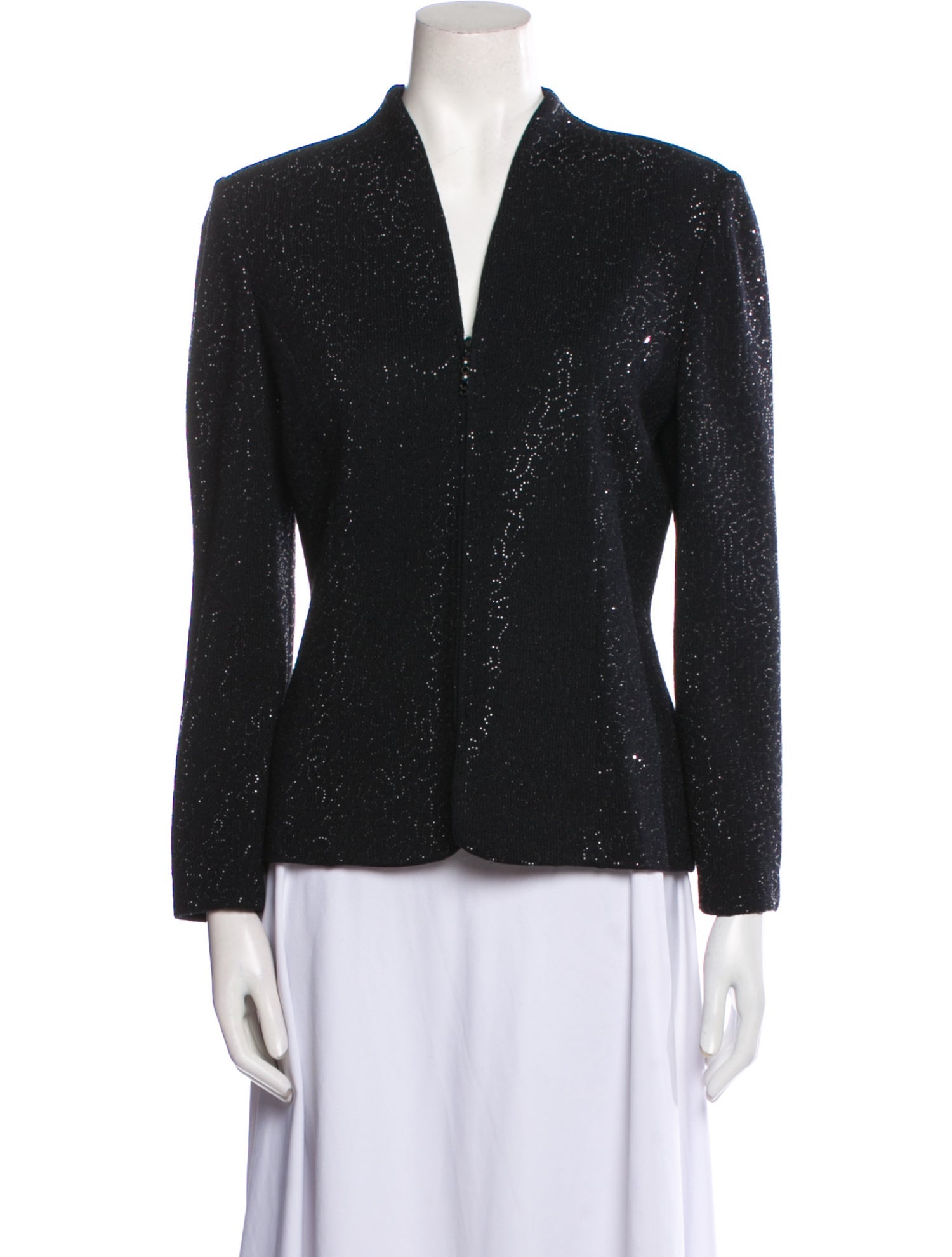 St. John Evening Lace Pattern Jacket - Black Jackets, Clothing ...