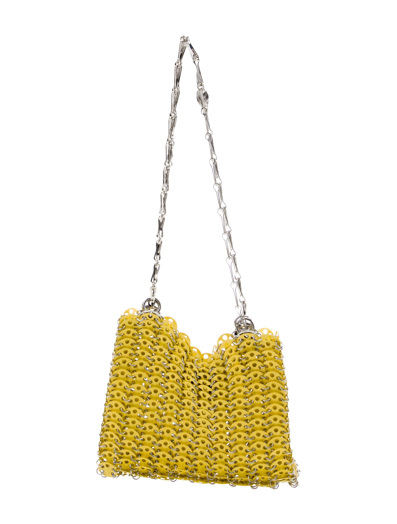 Rabanne Chain-Link Metal Shoulder Bag - Yellow Shoulder Bags, Handbags ...