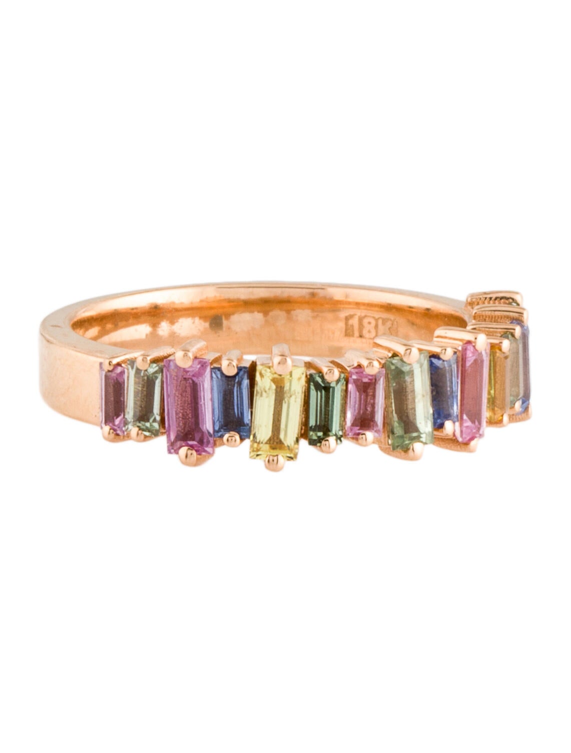 Suzanne Kalan 18K 1.74ctw Sapphire Pastel Cocktail Ring - 18K Rose Gold ...