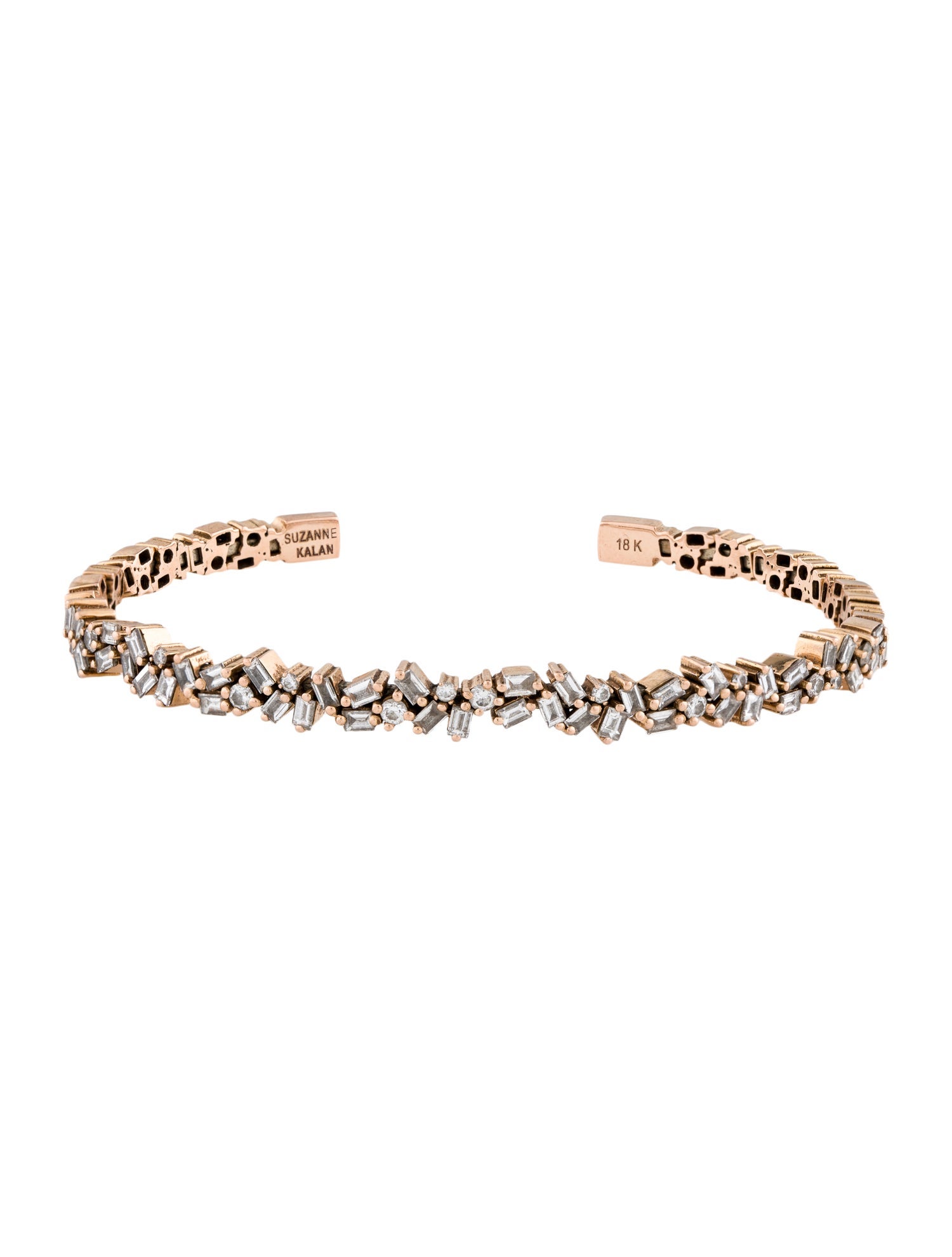 Suzanne Kalan 18K Diamond Fireworks Sparkler Cuff - 18K Rose Gold Cuff, Bracelets - SKN22272 ...