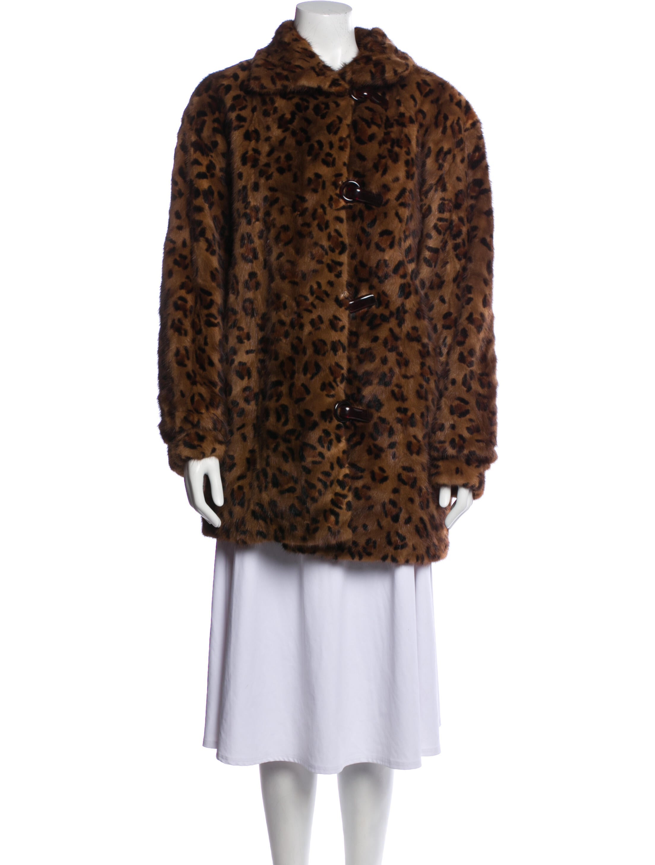 Searle Animal Print Faux Fur Coat - Brown Coats, Clothing - WSEAR21650 ...