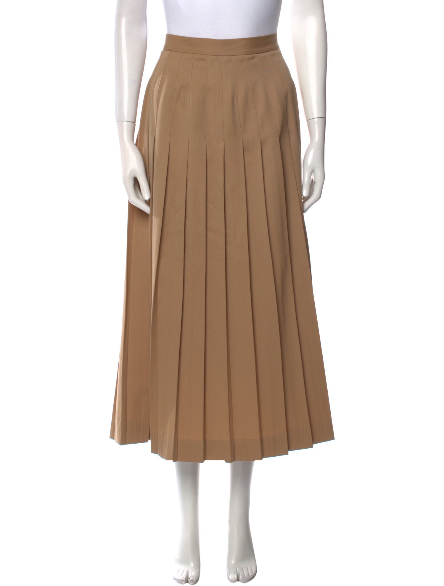 Saks Fifth Avenue Pleated Accents Midi Length Skirt - Neutrals Skirts ...