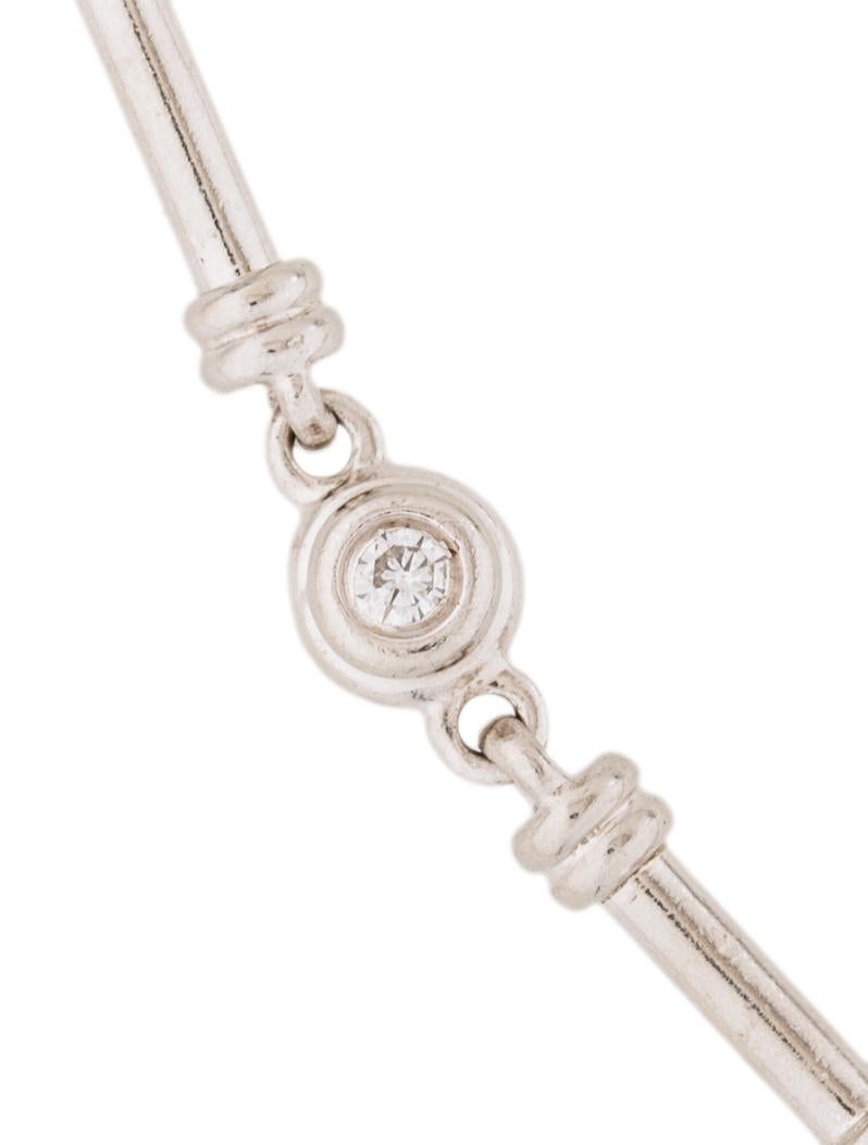 Scott Kay Platinum Diamond Bar Link Necklace - Necklaces - SKY20098 ...