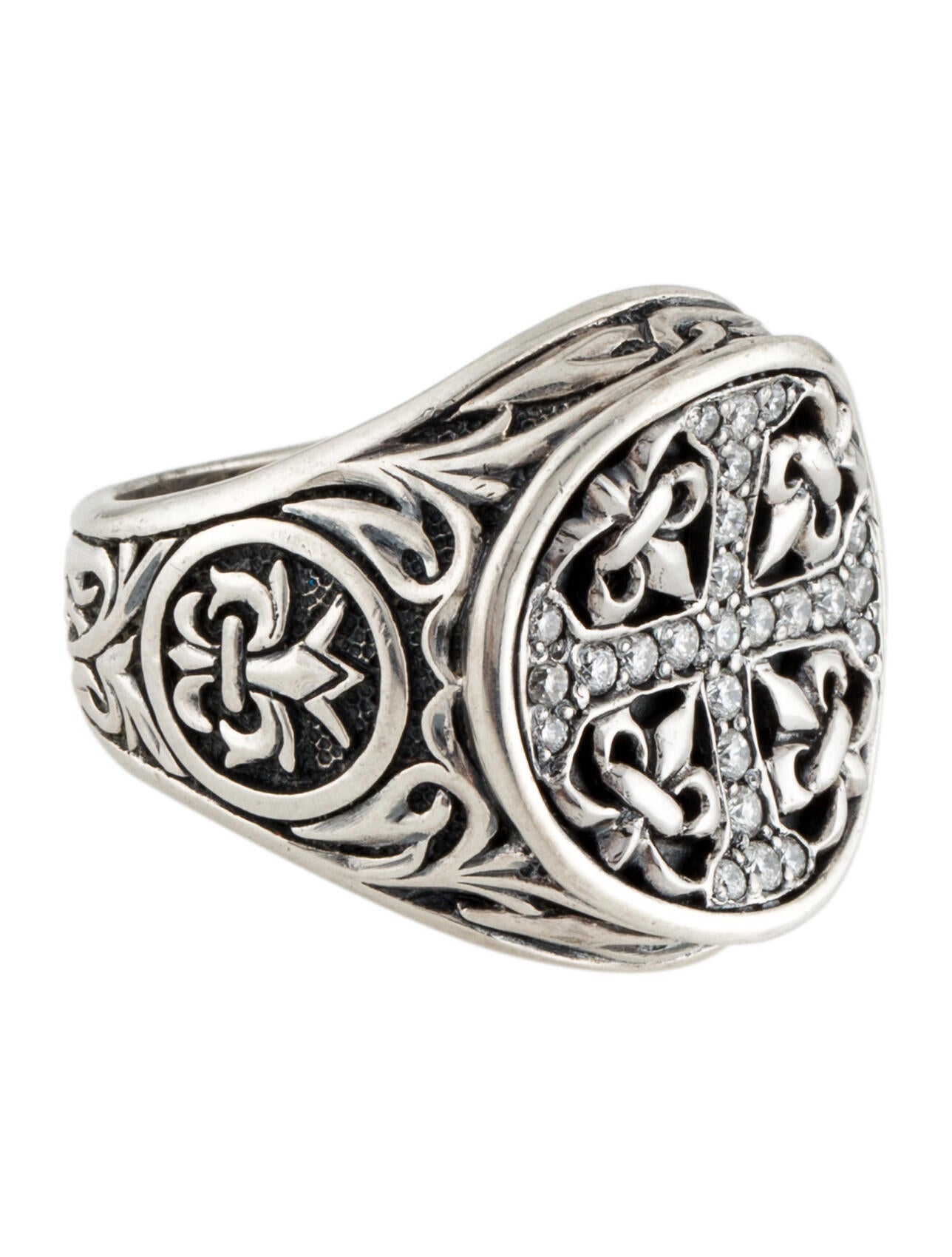 Scott Kay Diamond Faith Signet Ring - Signet Ring, Rings - SKY20461 ...