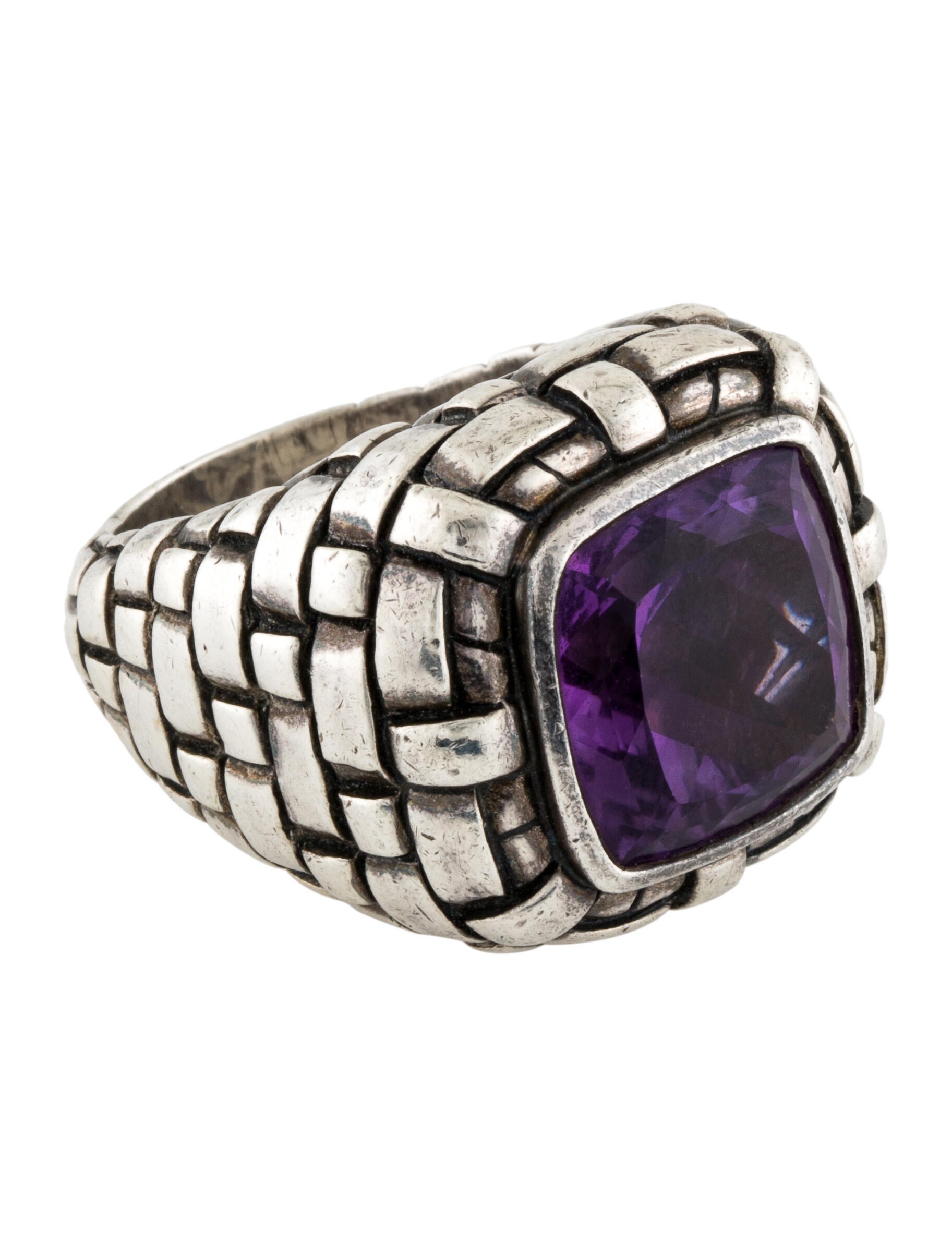 Scott Kay Diamond Wide Basketweave Ring - Sterling Silver Band, Rings ...