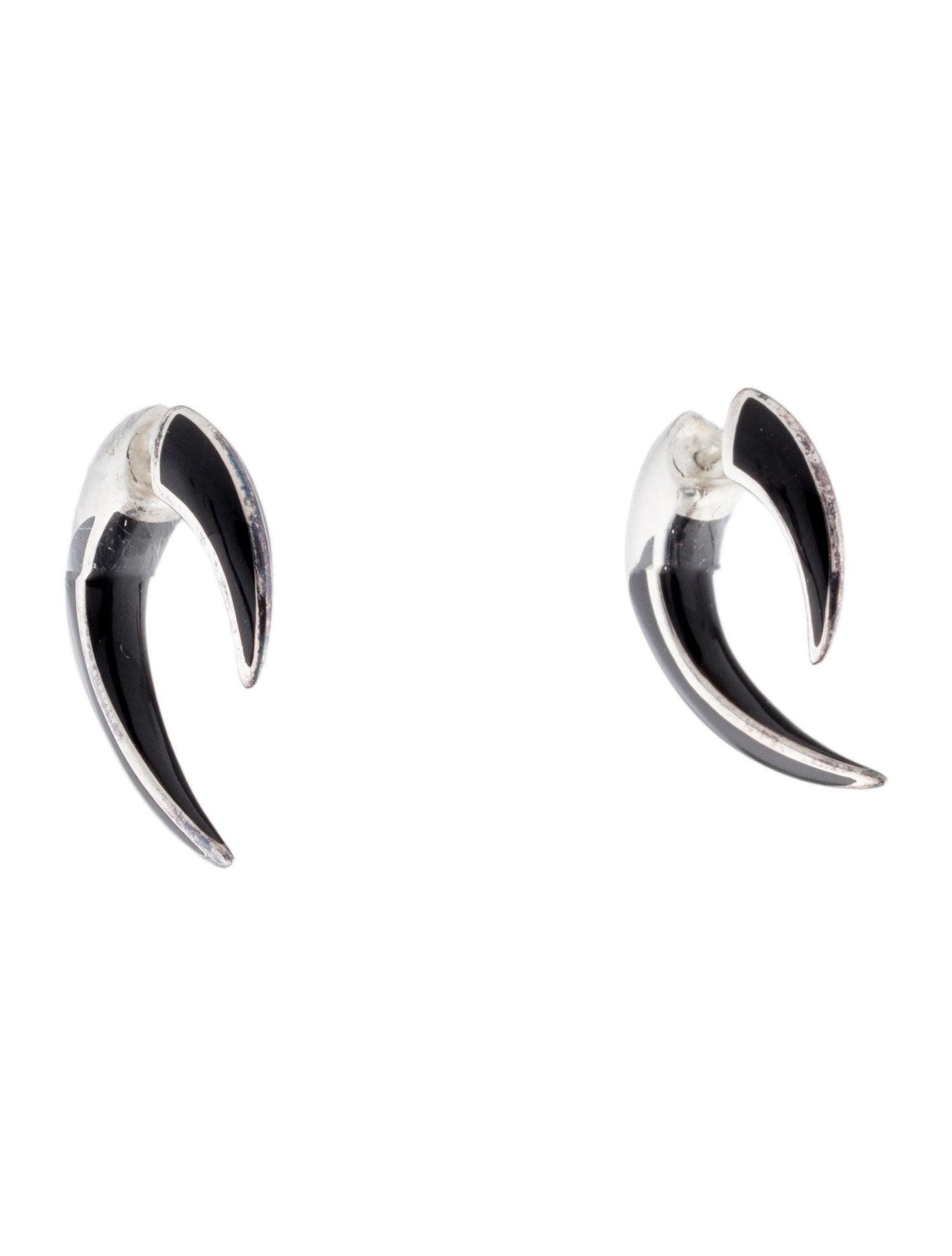 Shaun Leane Ceramic Sabre Solis Talon Earrings - Black, Sterling Silver Drop, Earrings ...
