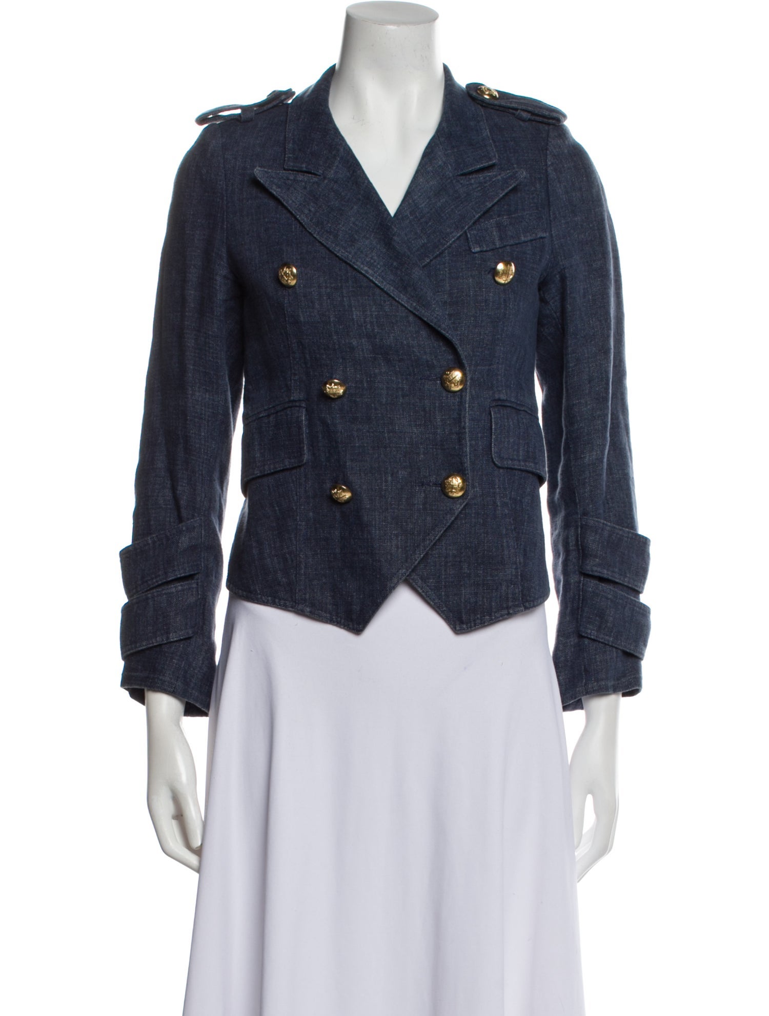 Smythe Linen Denim Jacket - Blue Jackets, Clothing - SMY36409 | The ...