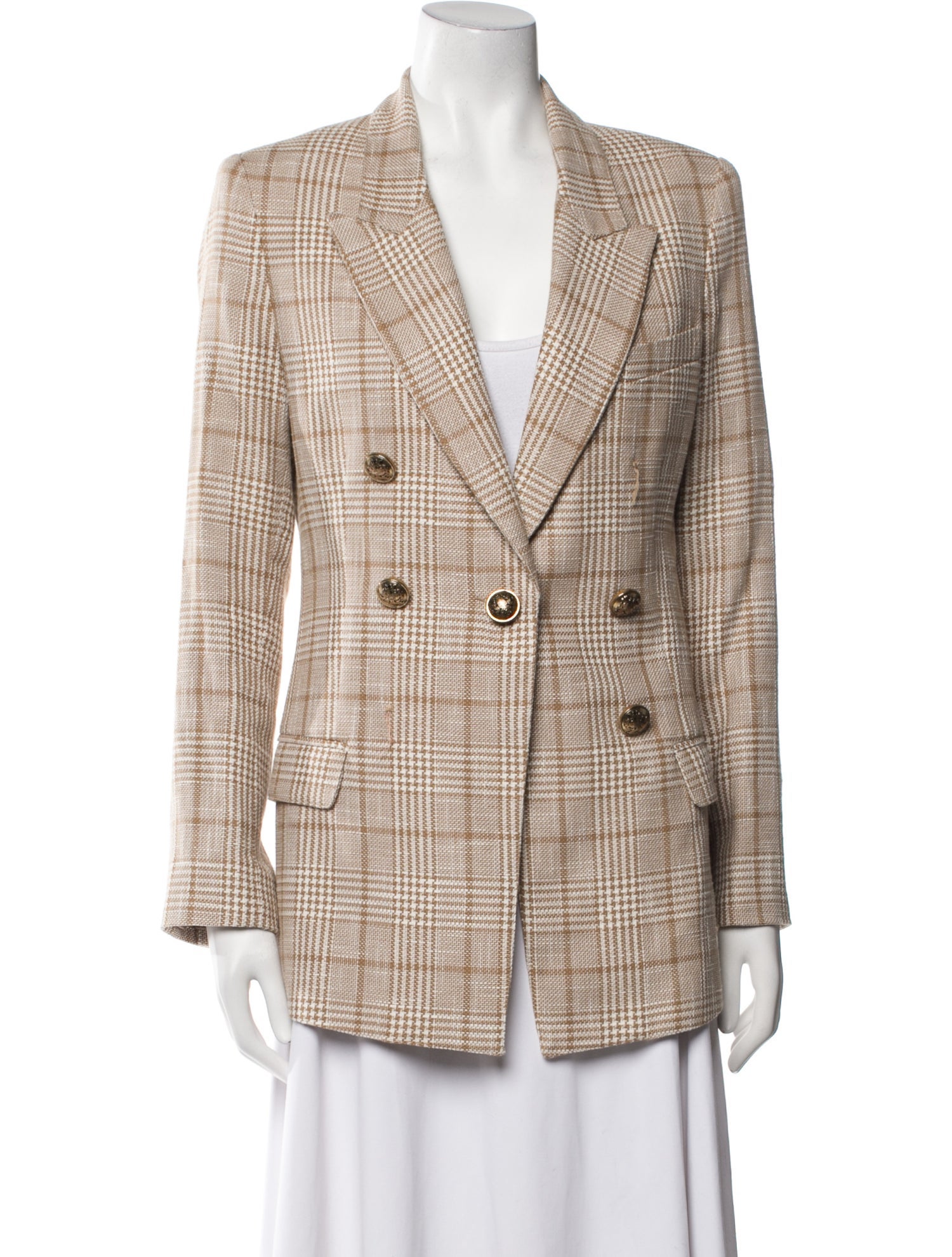 Smythe Plaid Print Blazer - Neutrals Jackets, Clothing - SMY36656 | The ...