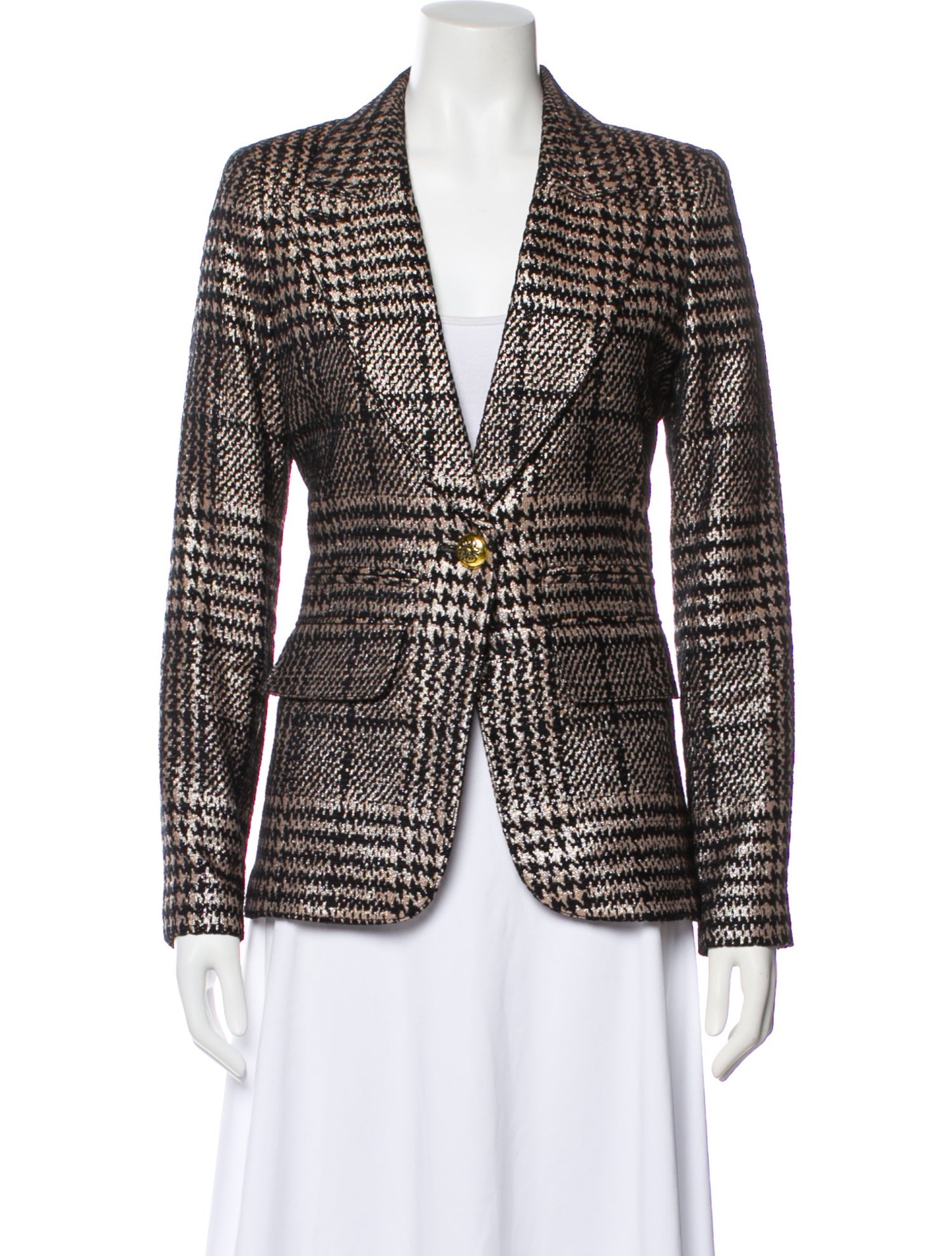 Smythe Plaid Print Blazer - Black Jackets, Clothing - SMY39751 | The ...