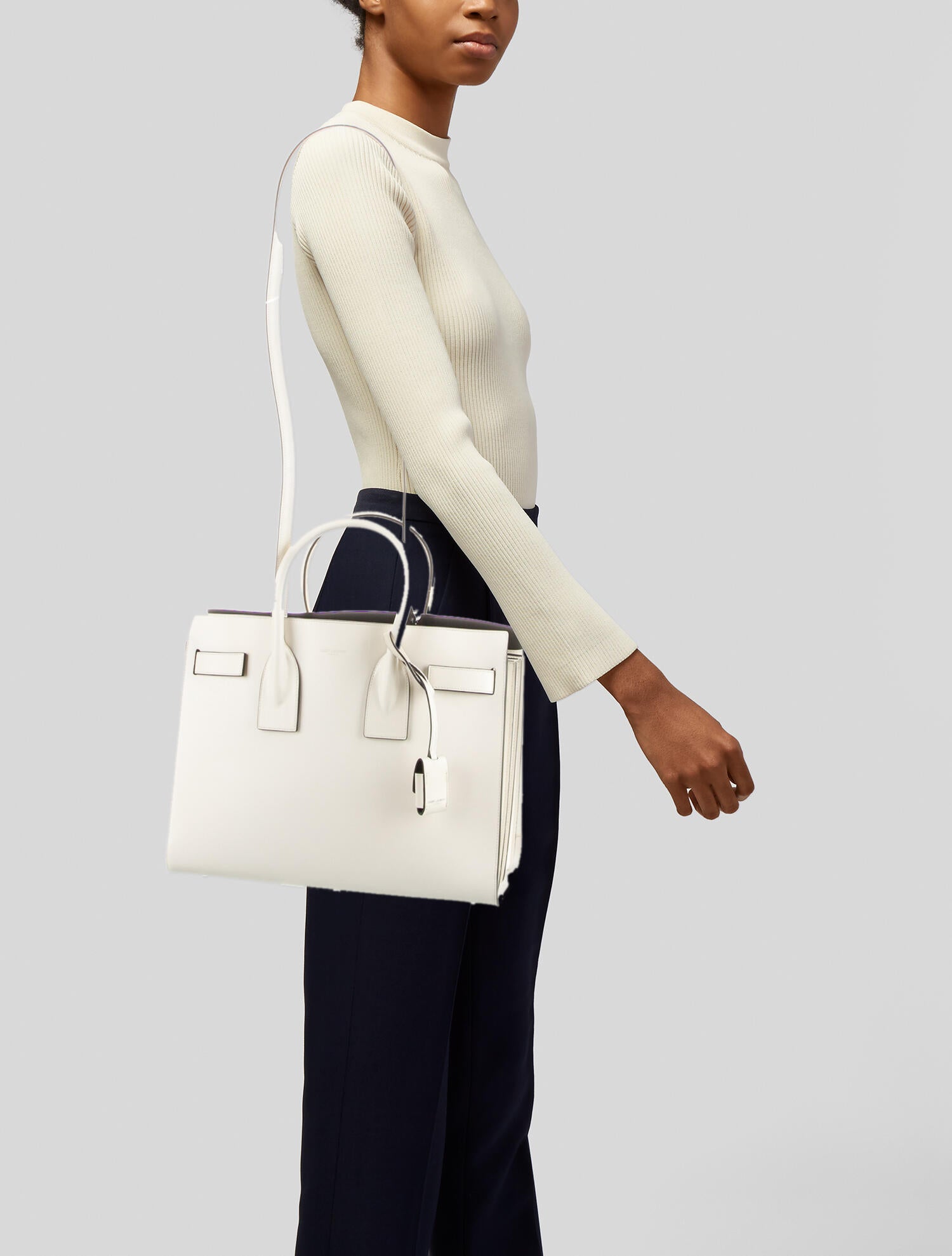 Saint Laurent Small Sac de Jour - White Handle Bags, Handbags ...