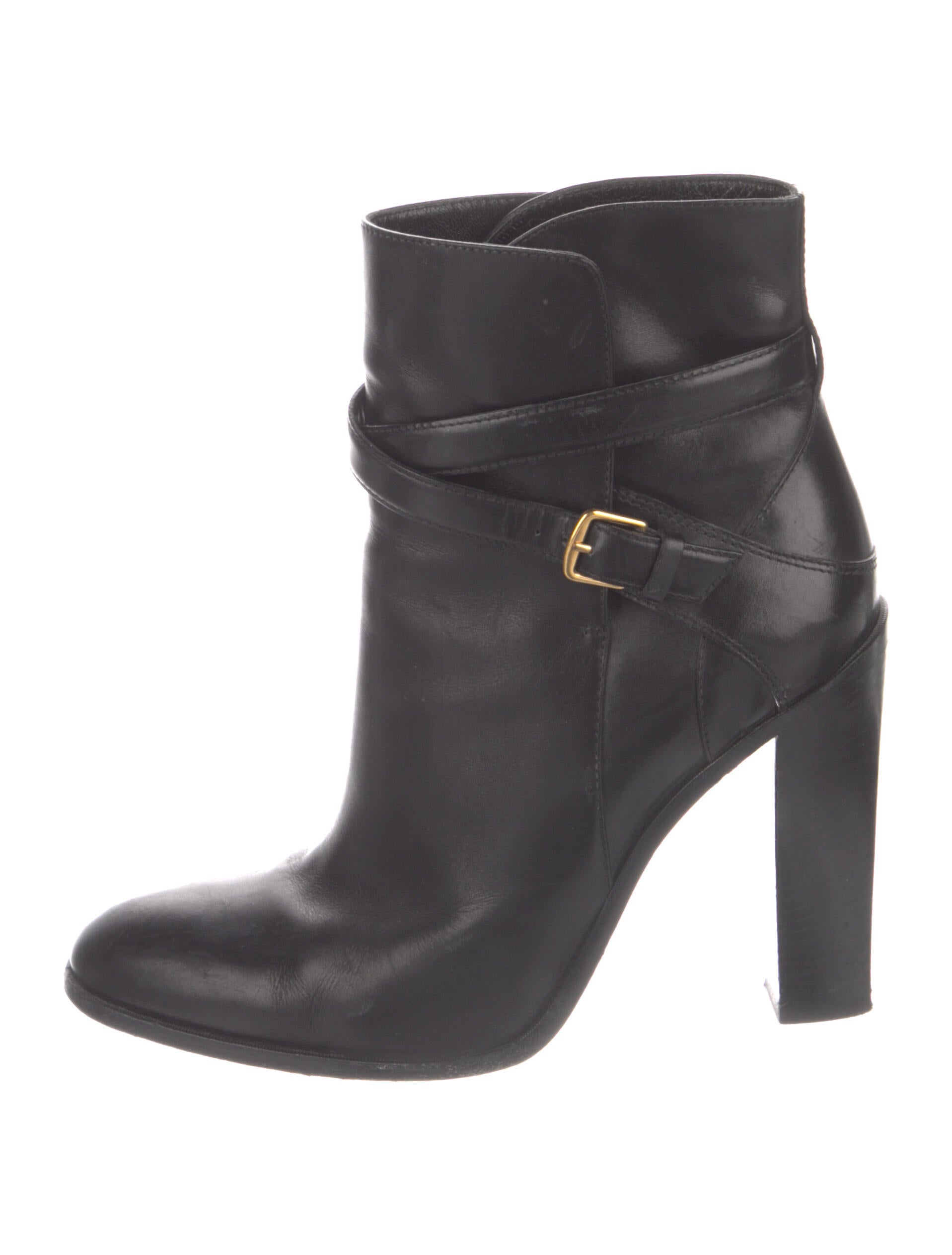 Saint Laurent Platform Ankle Boots - Black Boots, Shoes - SNT34257 ...