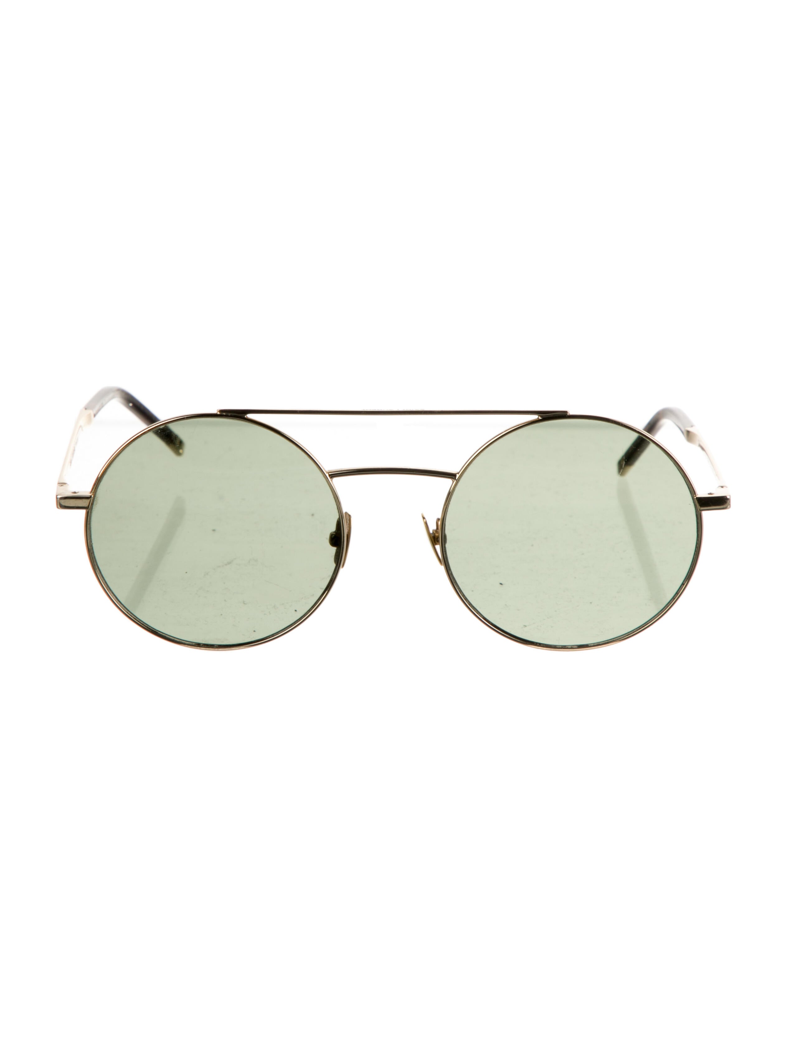 Saint Laurent Round Tinted Sunglasses - Black Sunglasses, Accessories ...
