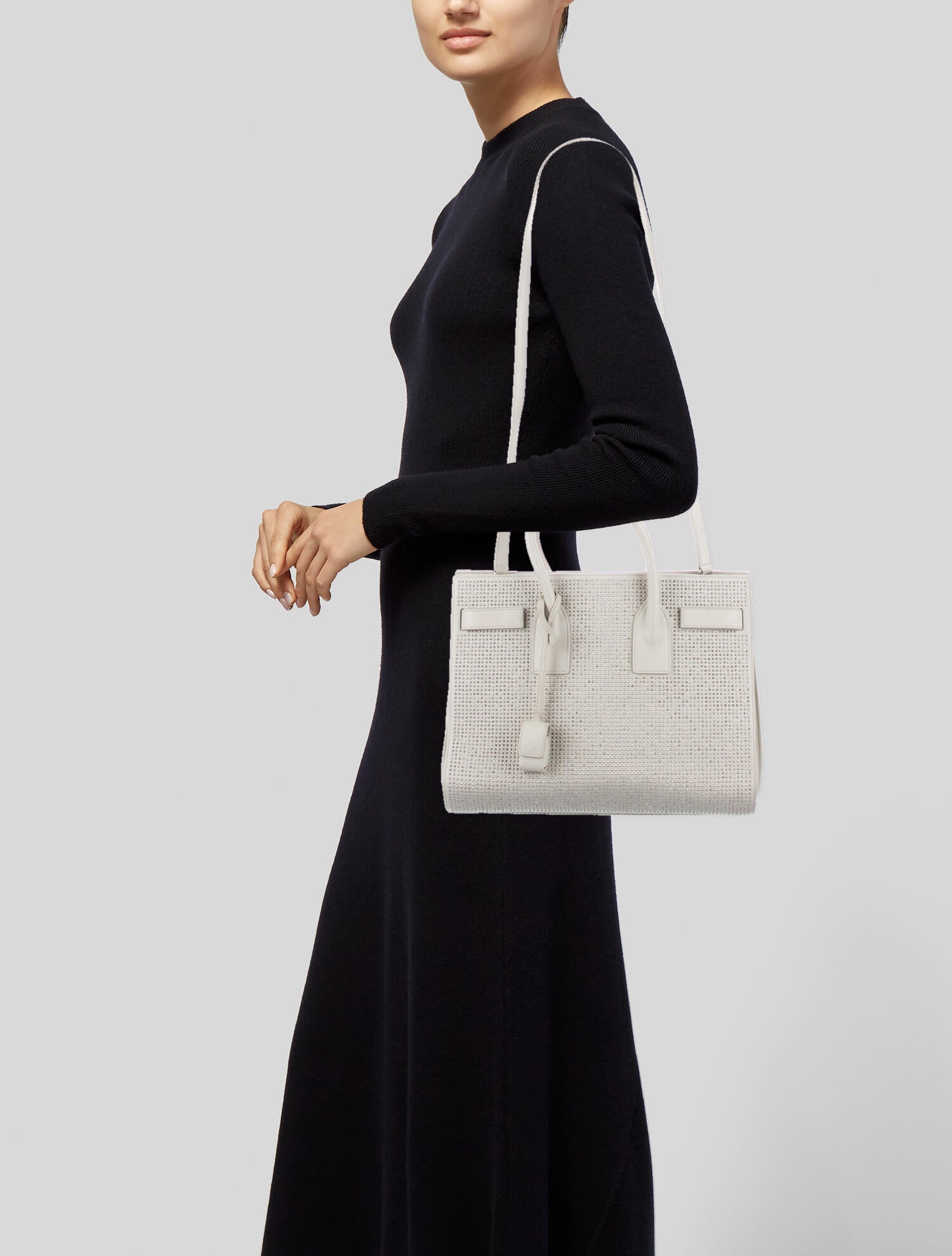 Saint Laurent Small Studded Sac du Jour - White Totes, Handbags ...