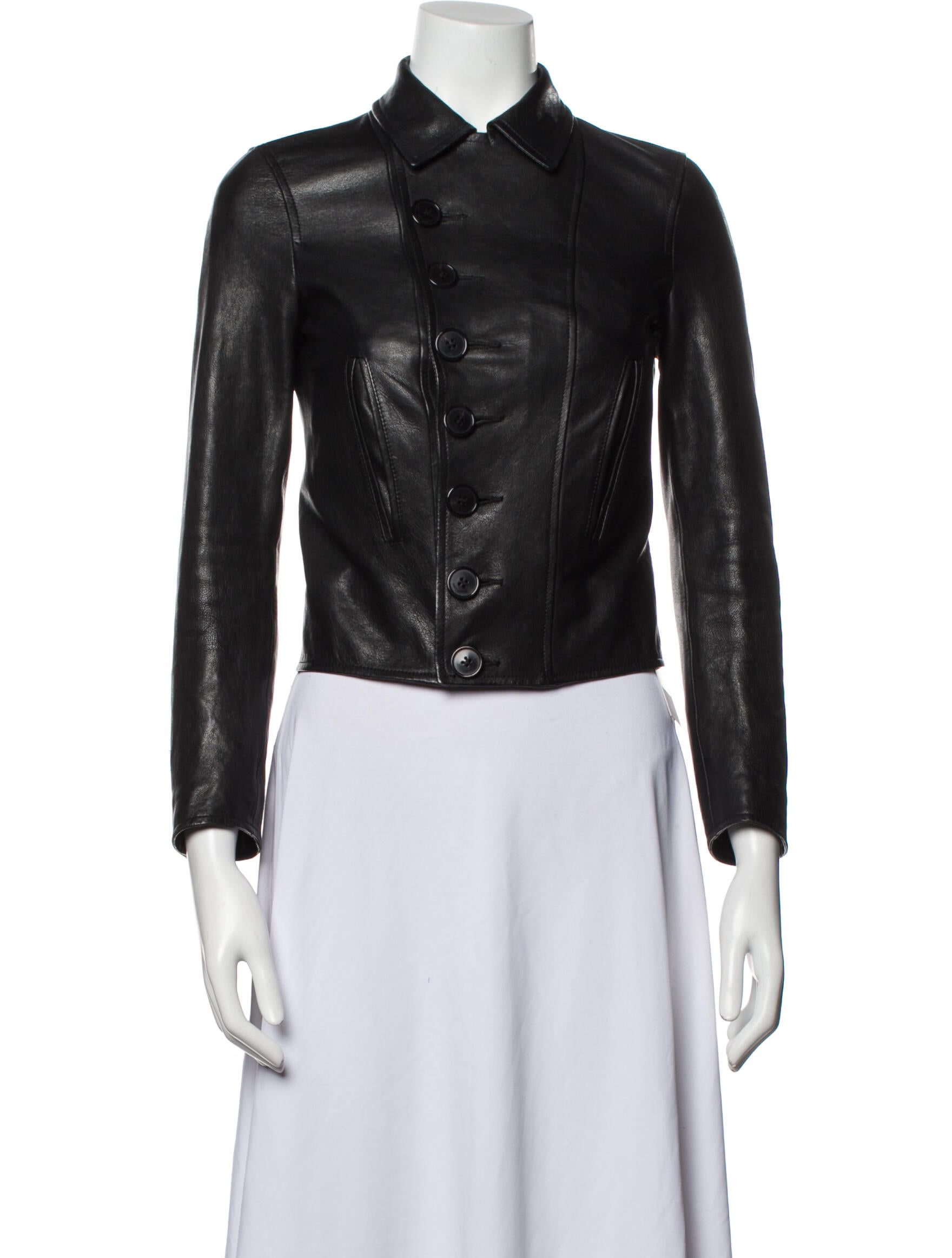 Louis Vuitton Lamb Leather Biker Jacket - Black Jackets, Clothing ...