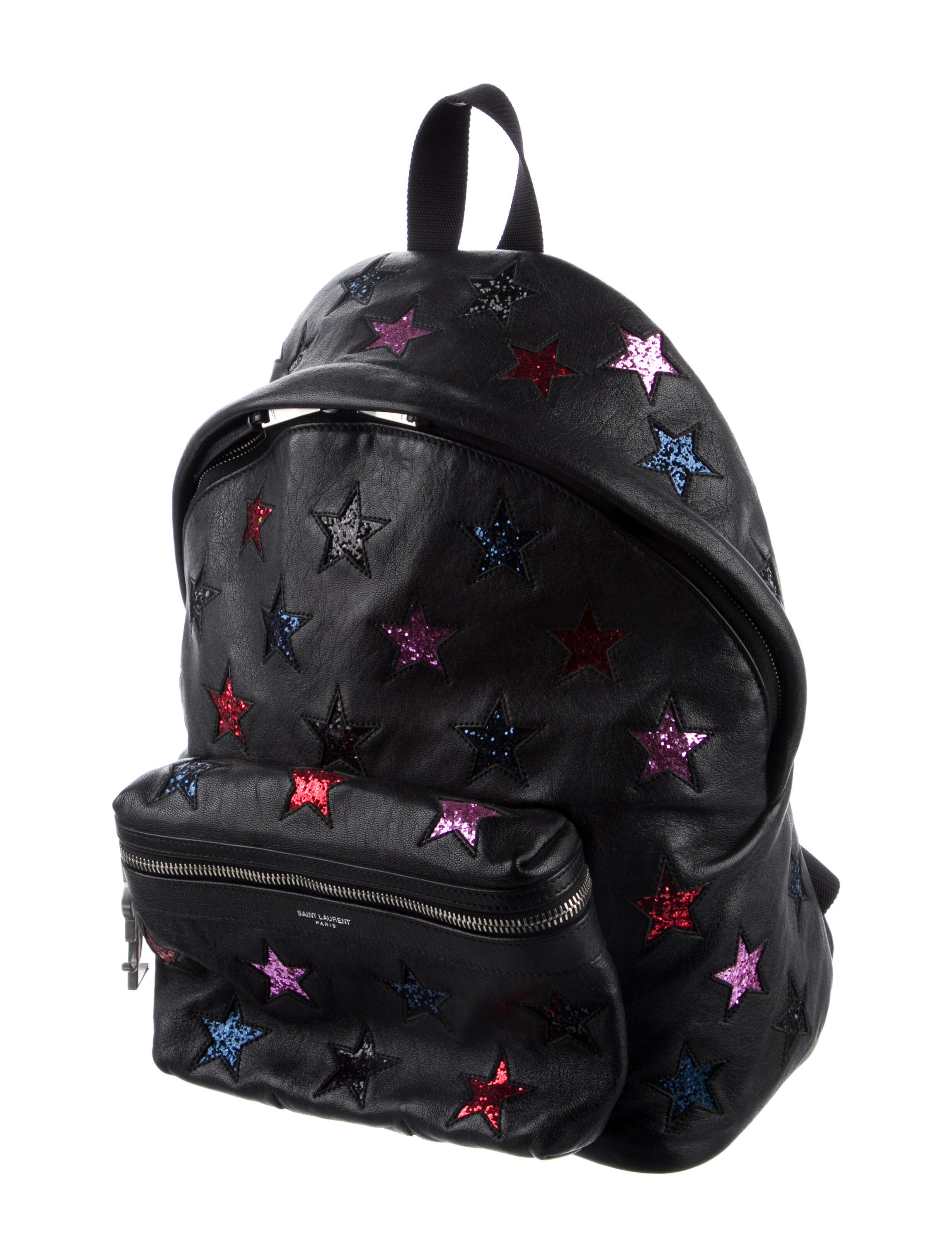 Saint Laurent Mini City Star Appliqué California Backpack - Black ...
