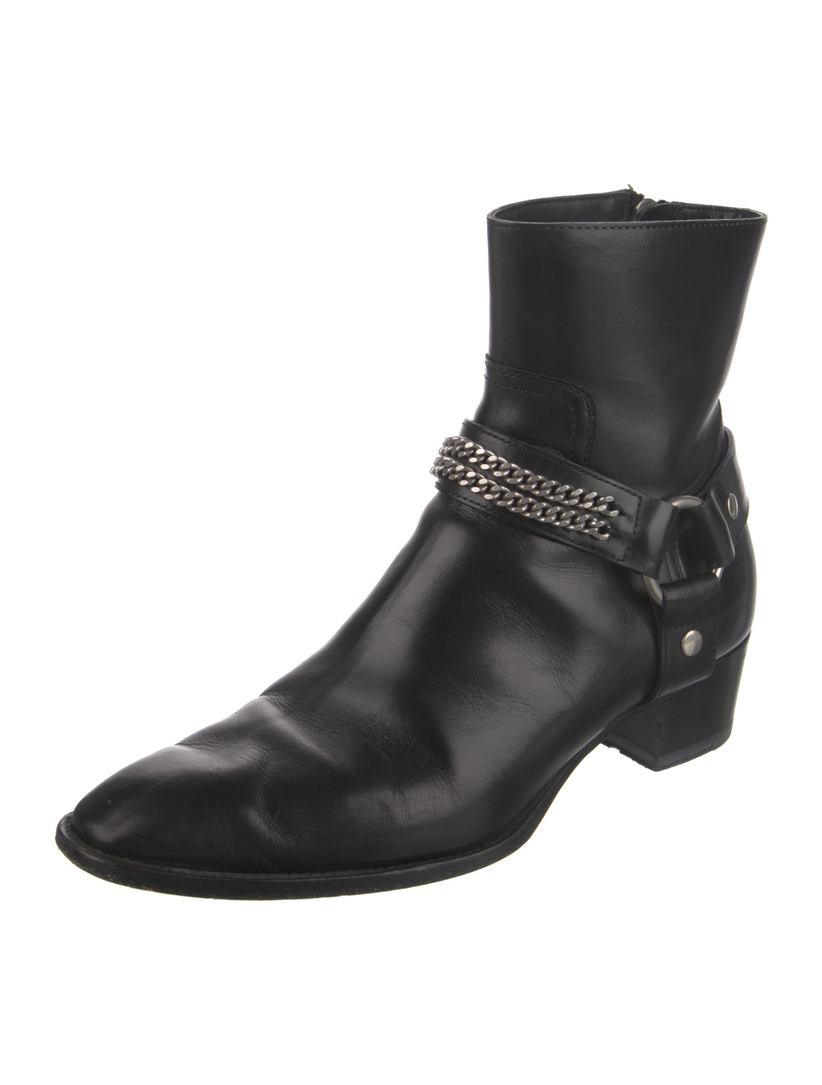 Saint Laurent Stud-Embellished Ankle Boots - Black Boots, Shoes ...