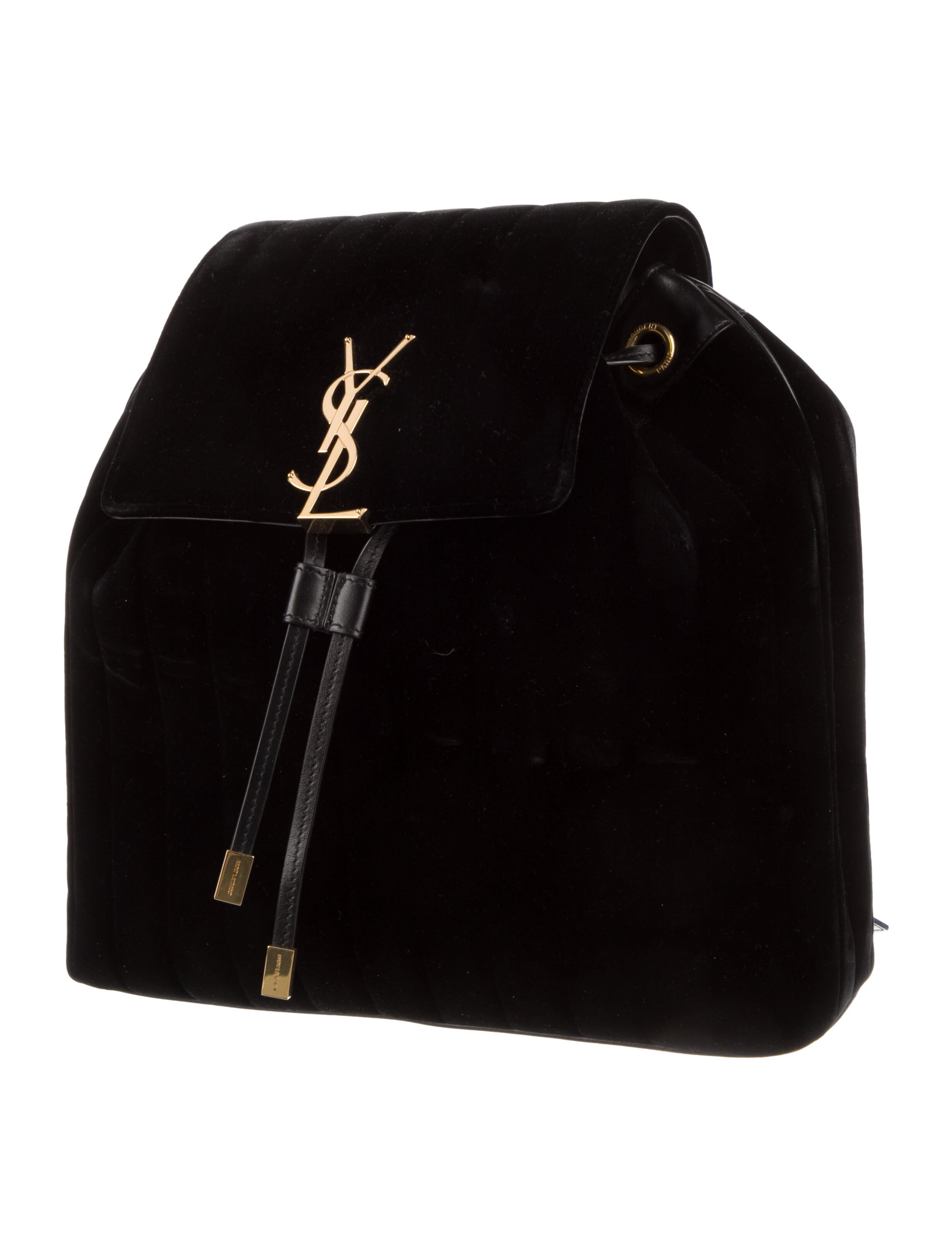 Saint Laurent Small Velvet Festival Backpack - Black Backpacks ...