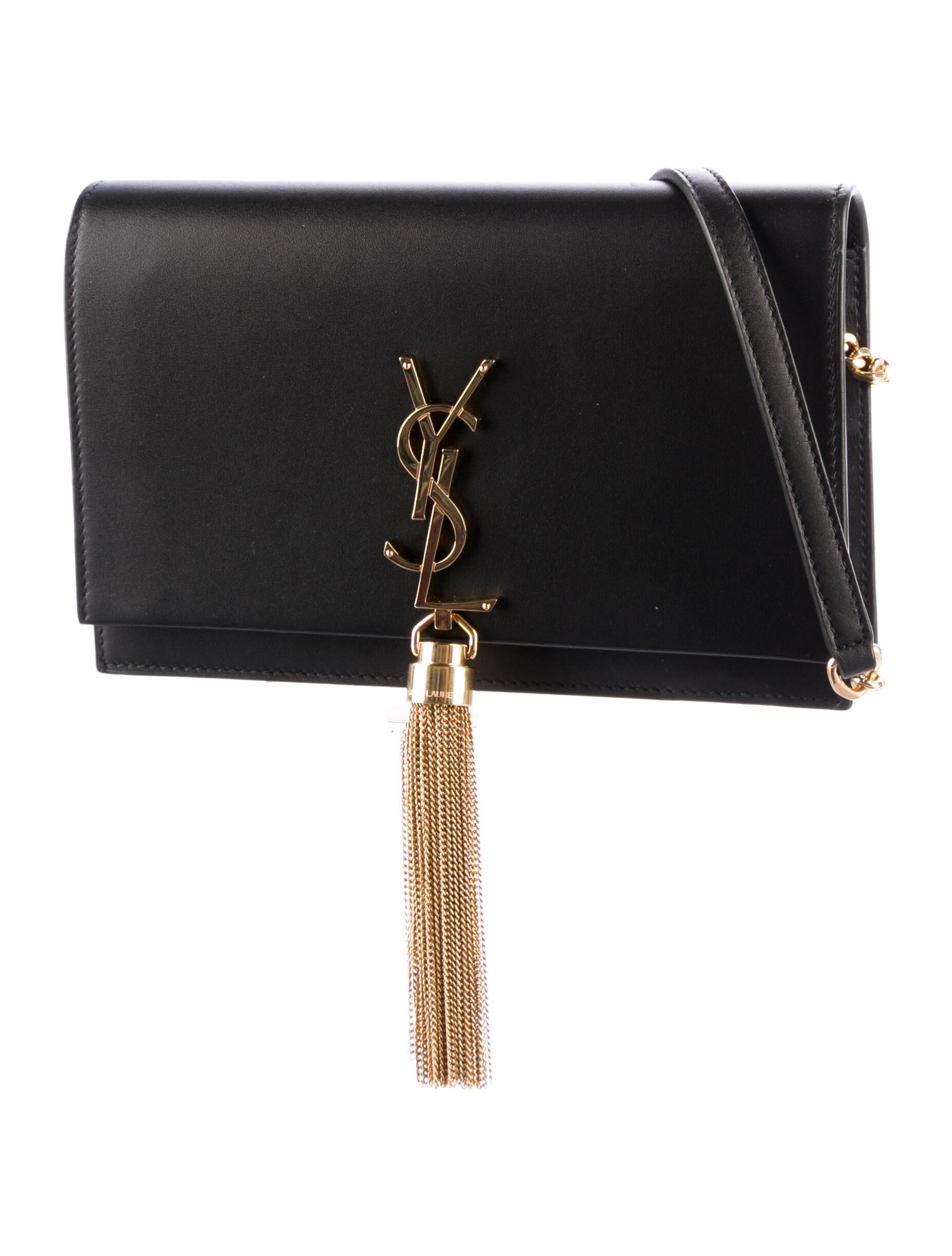 Saint Laurent 2021 Monogram Kate Tassel Bag - Black Crossbody Bags ...