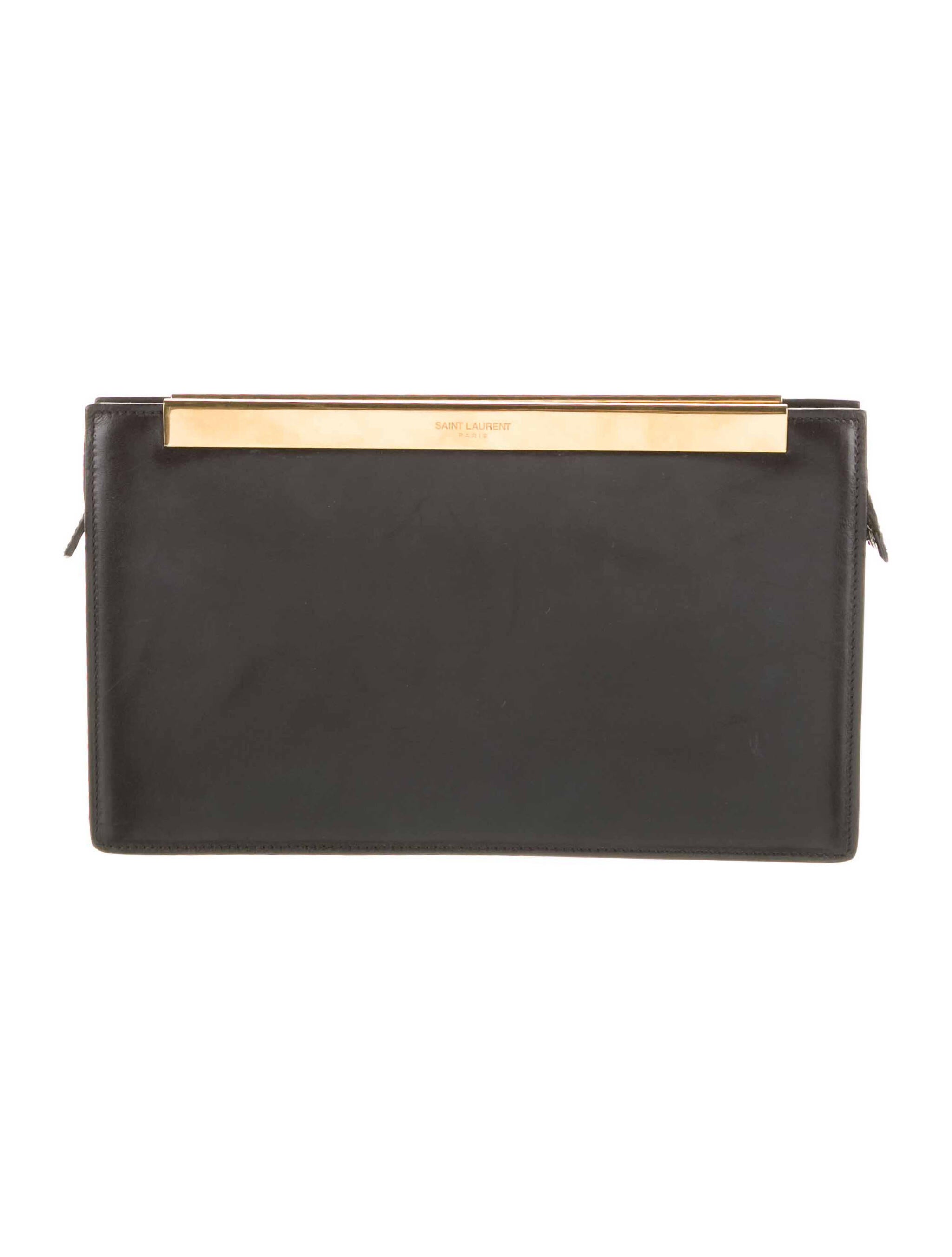 Saint Laurent Bo Gun Chain Clutch - Black Clutches, Handbags - SNT25118 ...