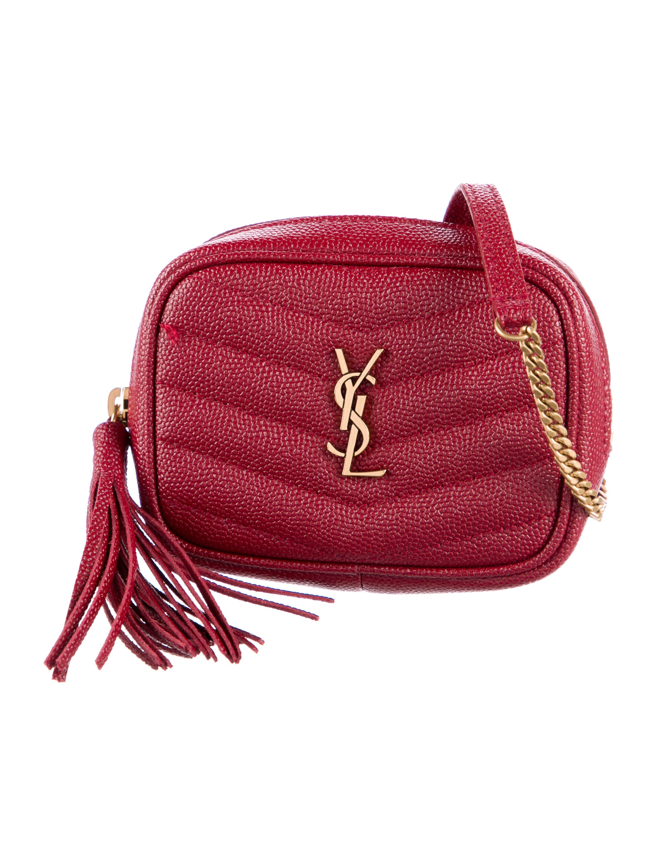 Saint Laurent Monogram Mini Lou Camera Bag - Red Mini Bags, Handbags ...
