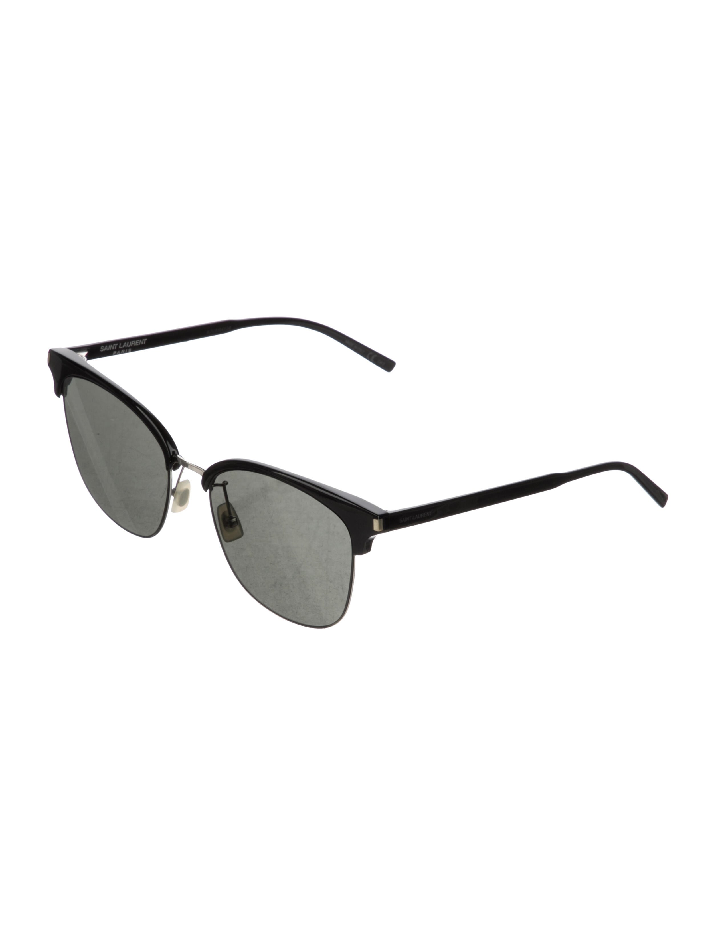 Saint Laurent SL 201 Wayfarer Sunglasses - Black Sunglasses ...