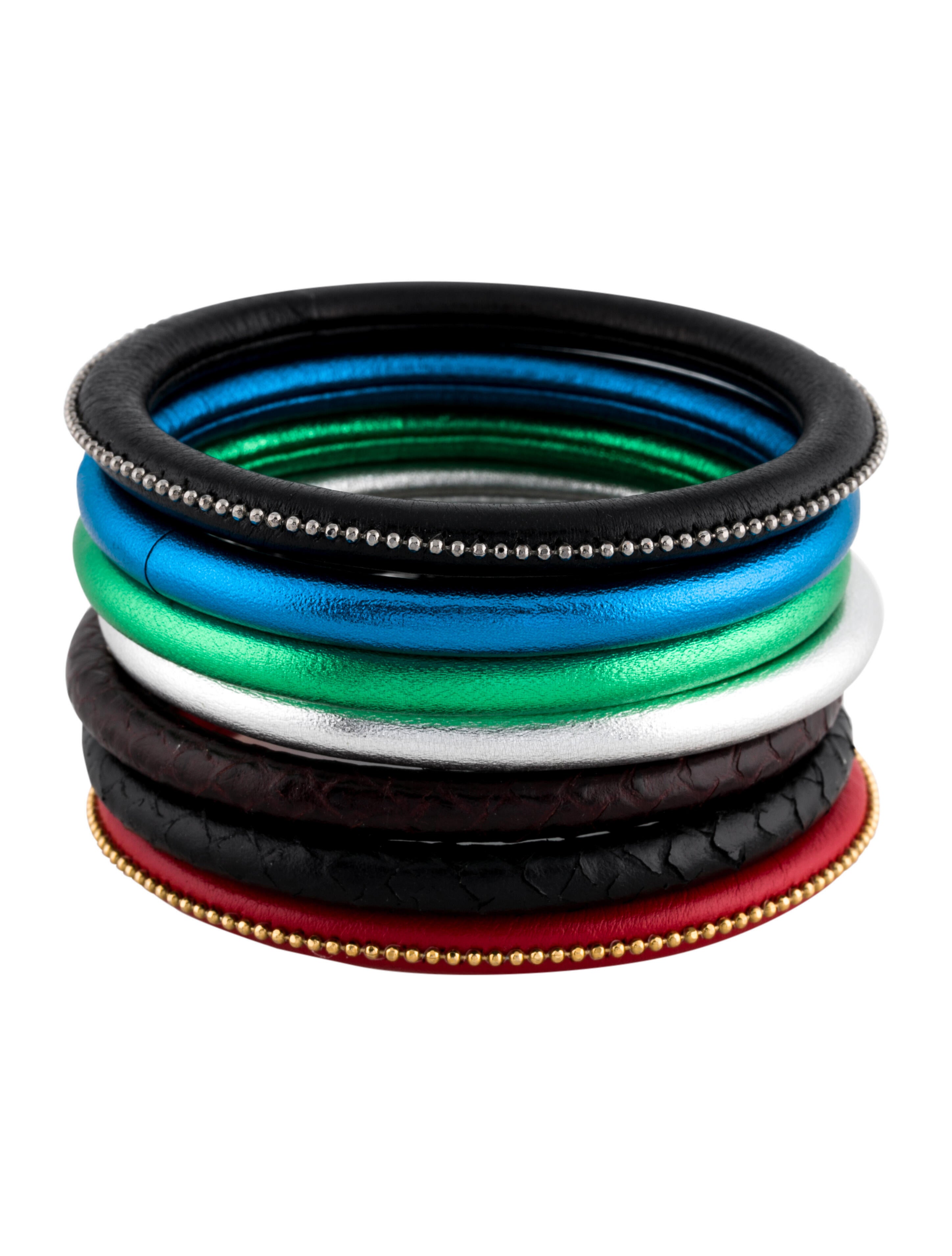 Saint Laurent 70s Bangle Set - Gold-Tone Metal Bangle, Bracelets ...