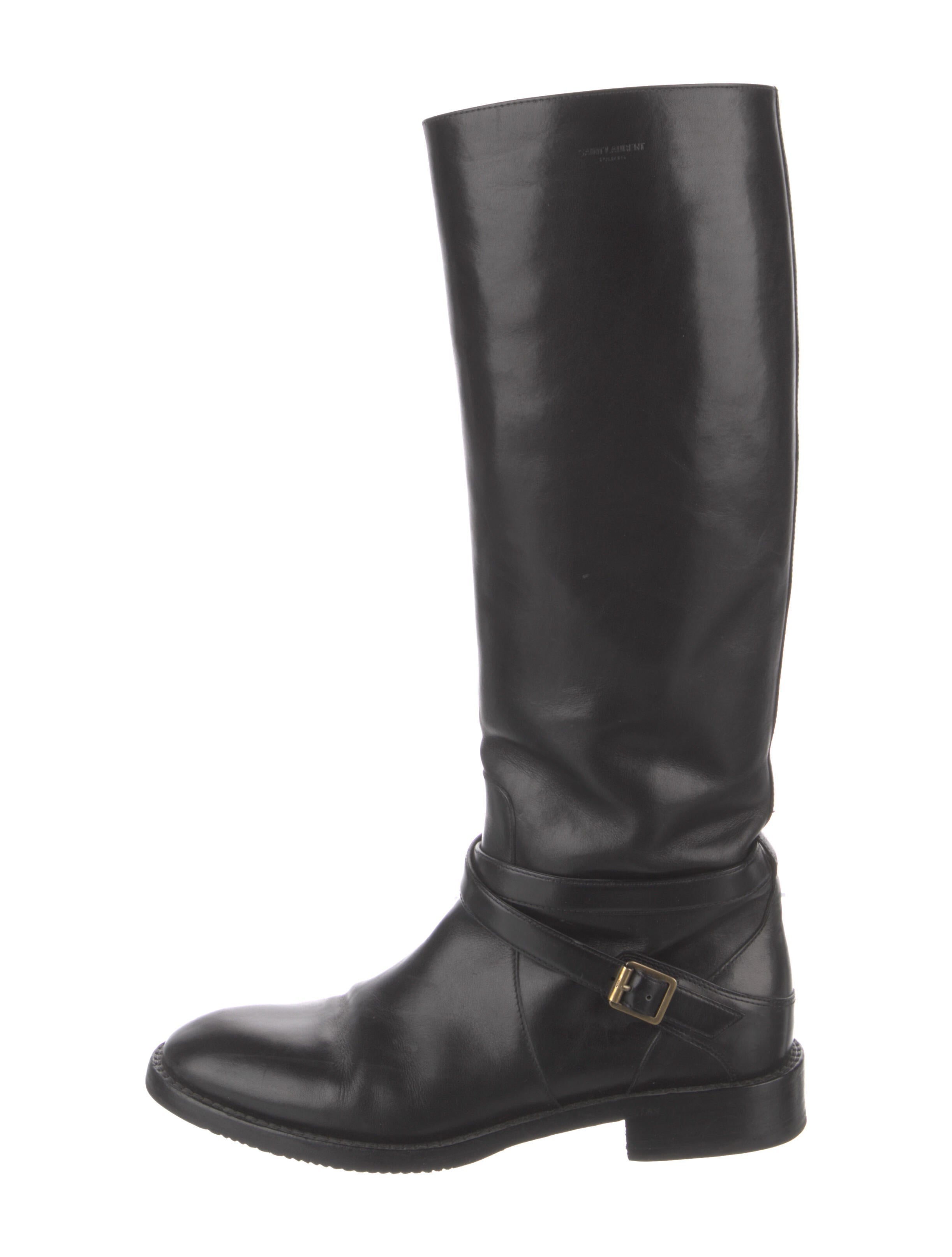 Yves Saint Laurent Caged Boots w/ Tags - Silver Boots, Shoes - YVE27234 ...