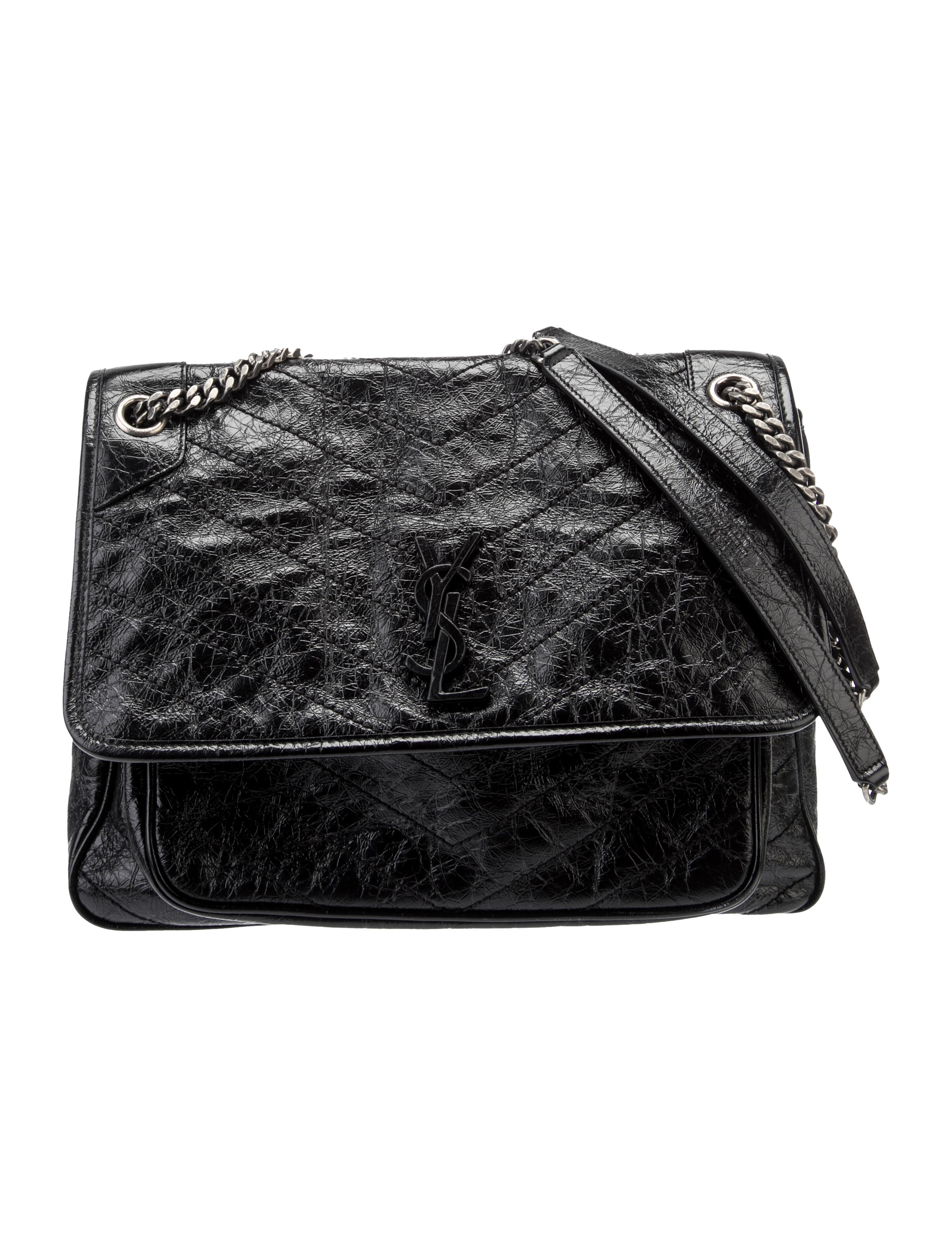 Saint Laurent Medium Monogram Matelassé Niki Chain Bag - Black Shoulder Bags, Handbags ...