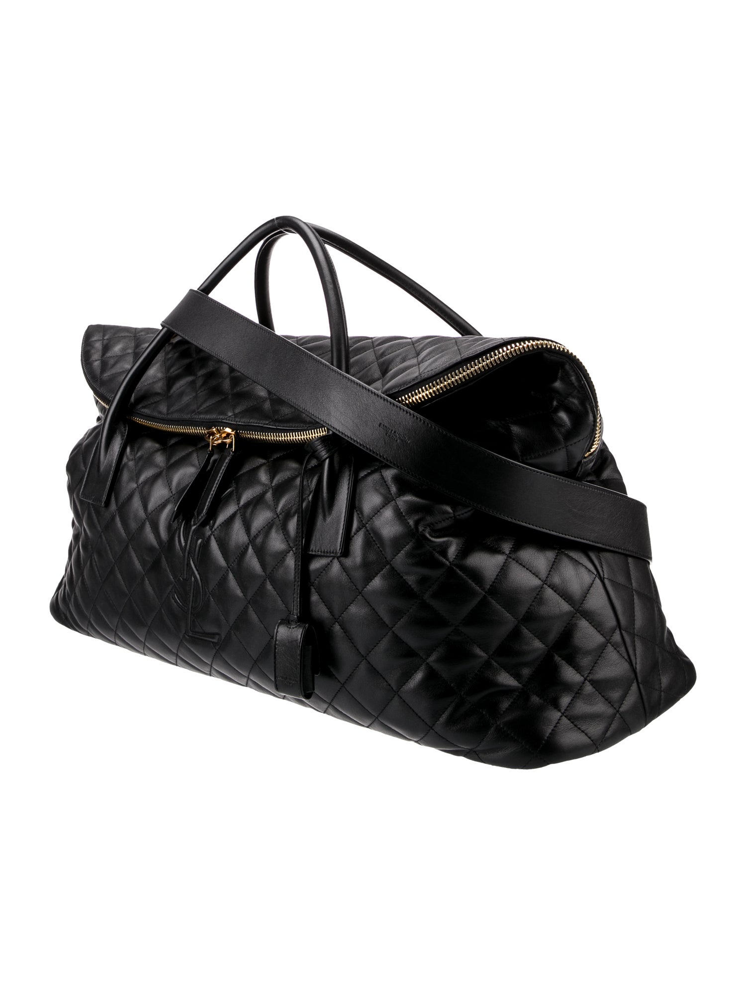 Saint Laurent 2023 Monogram ES Giant Travel Bag - Black Luggage and ...