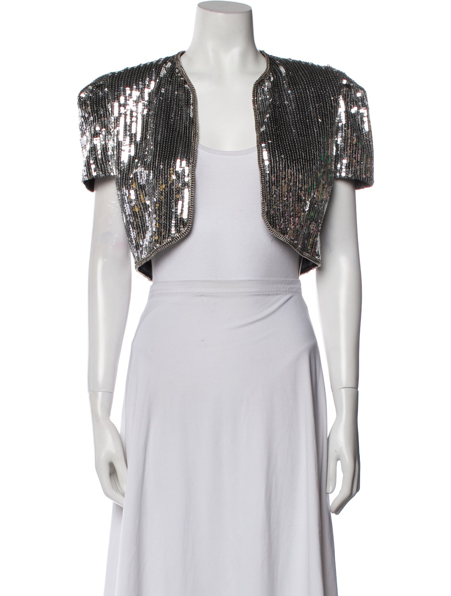 Saint Laurent 2013 Chain Link-Trimmed Bolero - Metallic Jackets ...