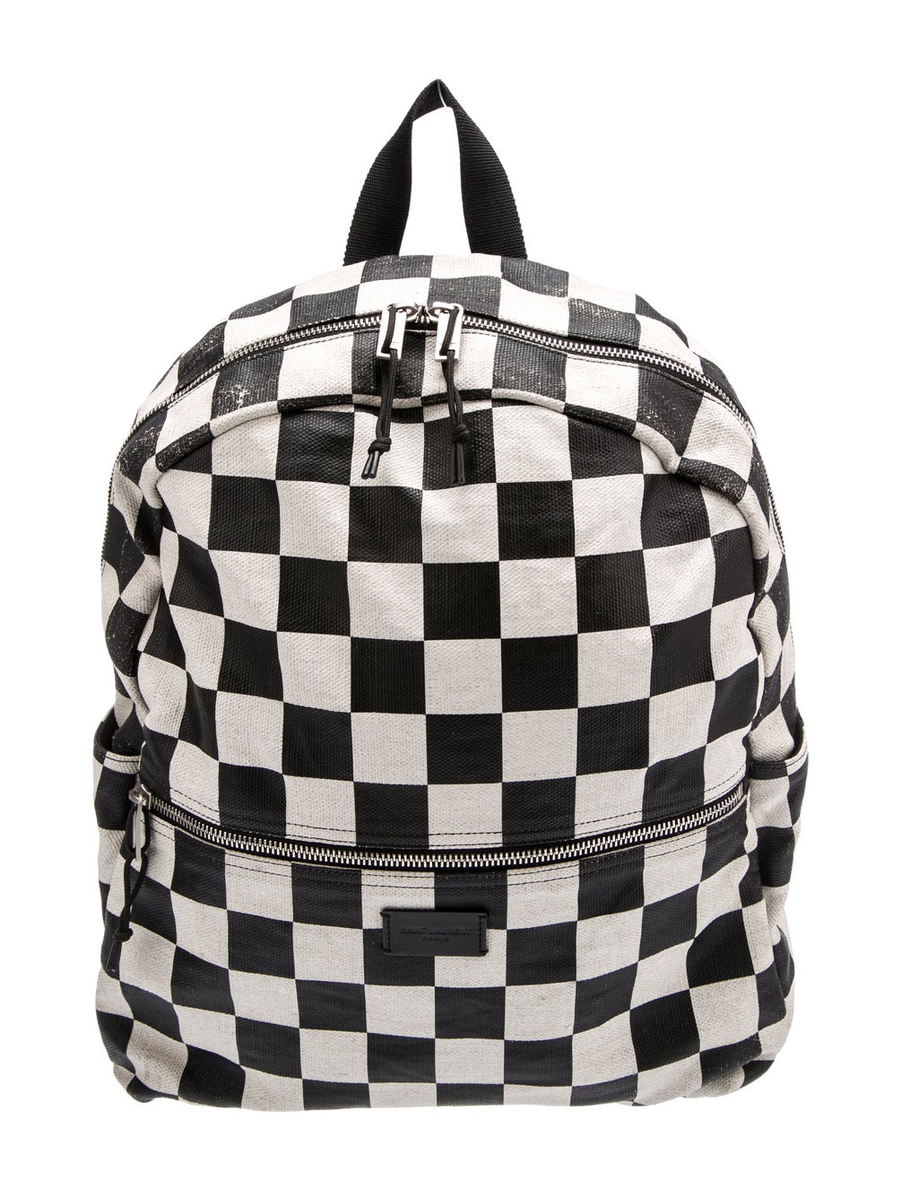Saint Laurent Coated Canvas Checkerboard Backpack - Black Backpacks ...