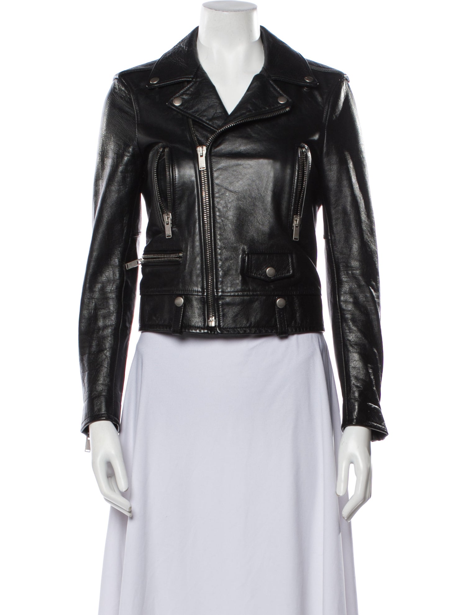 Moschino x H&M Leather Biker Jacket - Black Jackets, Clothing ...